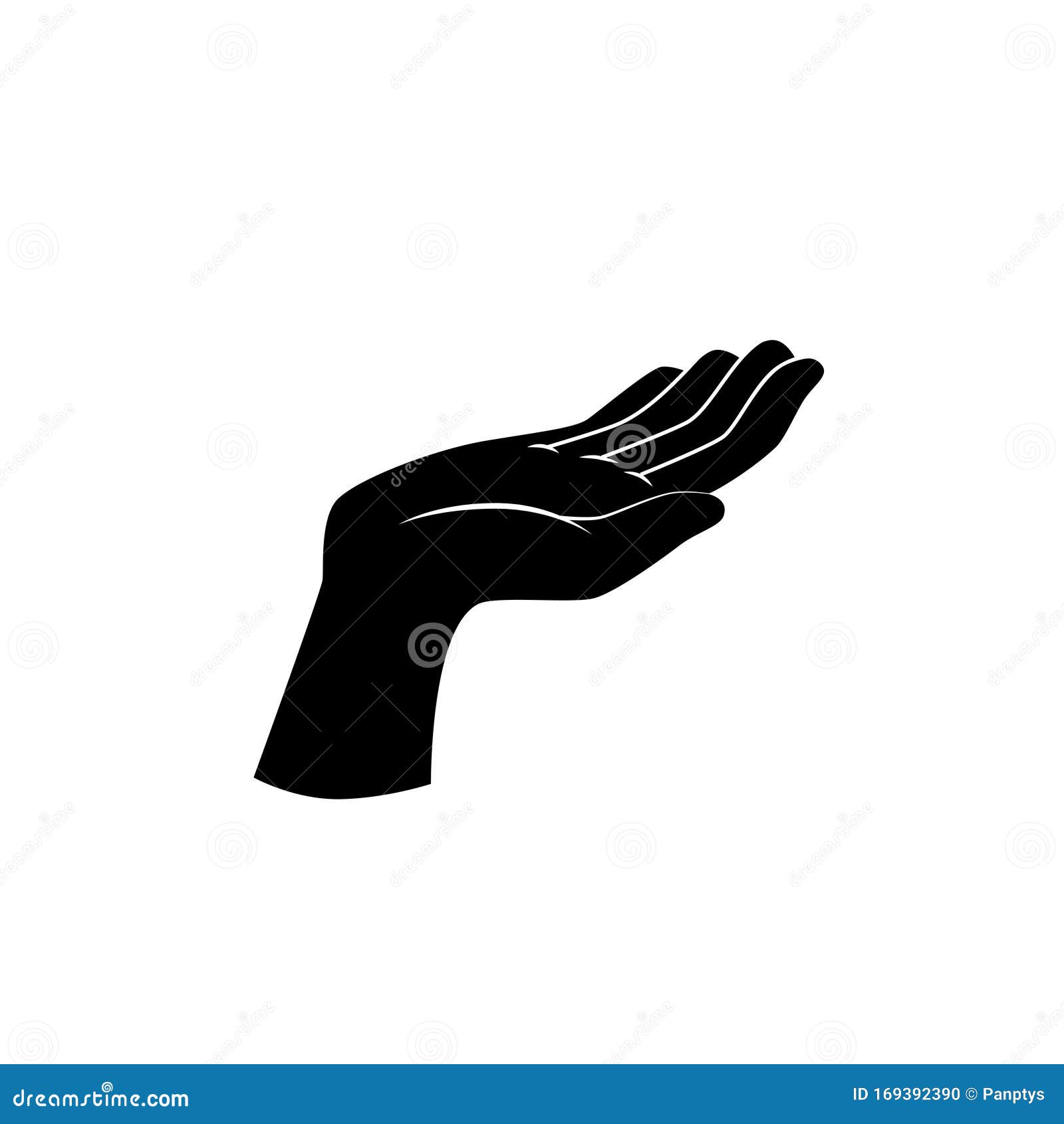 Hand Icon Vector Art. White Background. Stock Vector - Illustration of ...