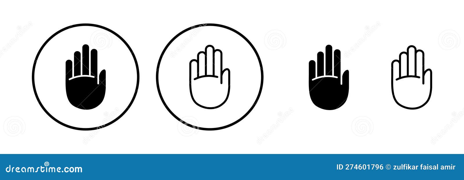 Hand Icon . Hand Symbols. Palm Stock Vector - Illustration of icon ...