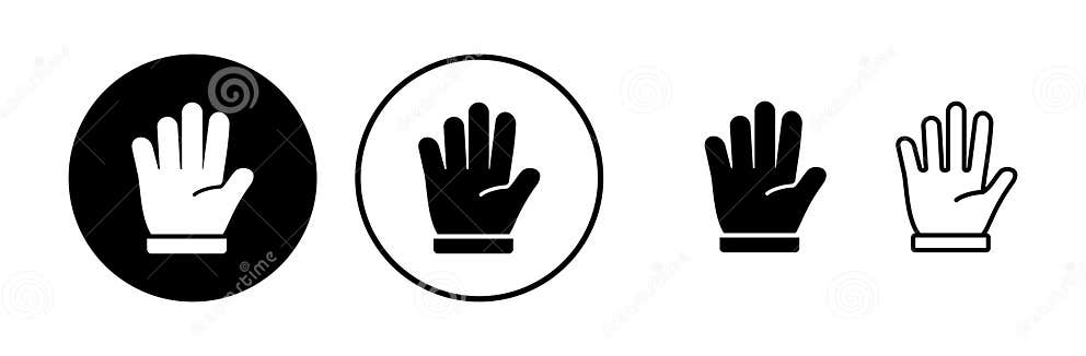Hand Icon . Hand Symbols. Palm Stock Vector - Illustration of finger ...