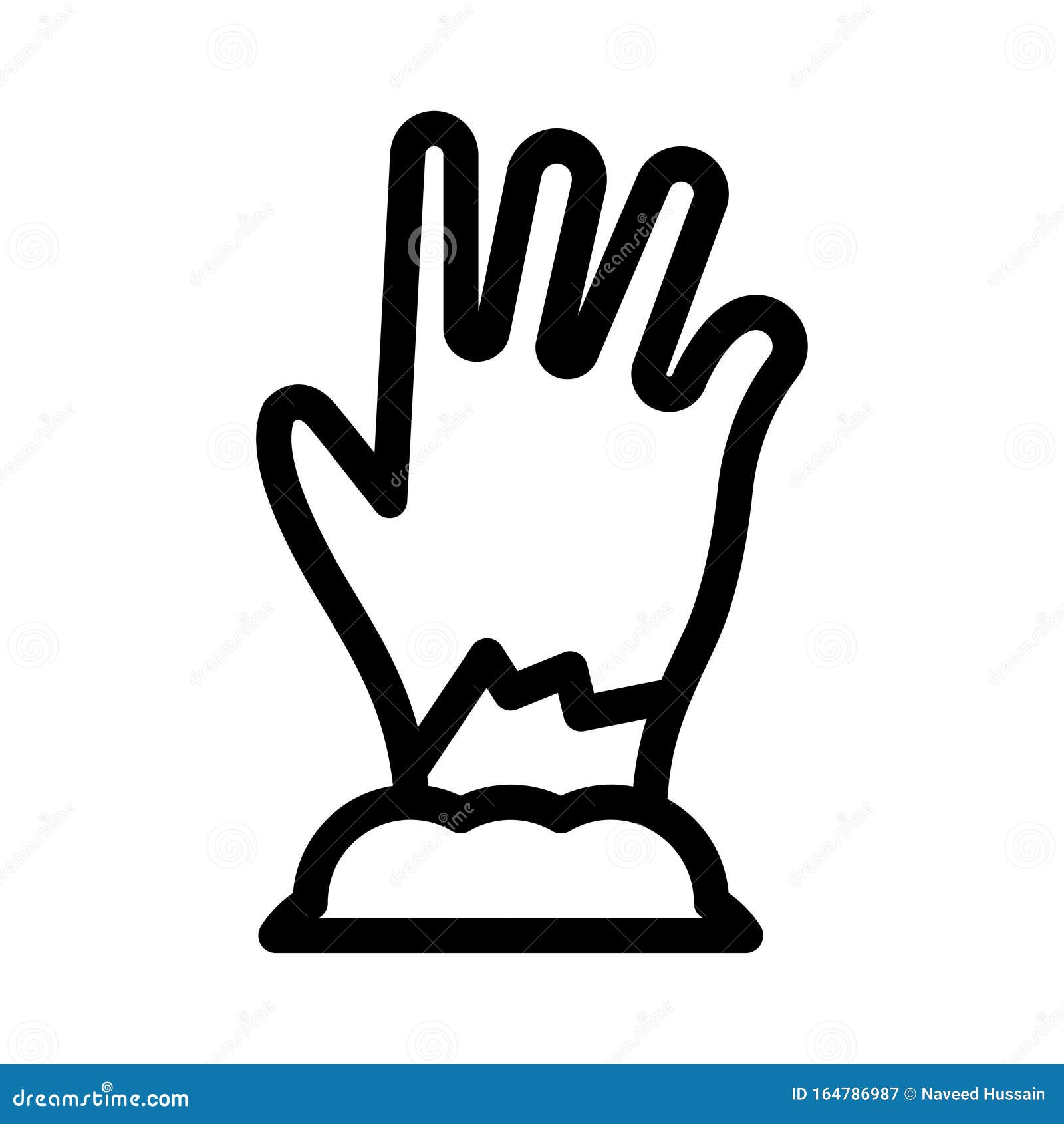 Hand thin line icon stock illustration. Illustration of pack - 164786987