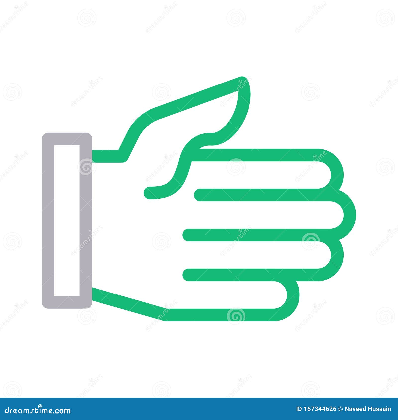 Hand Vector Color Line Icon Stock Illustration - Illustration of line ...