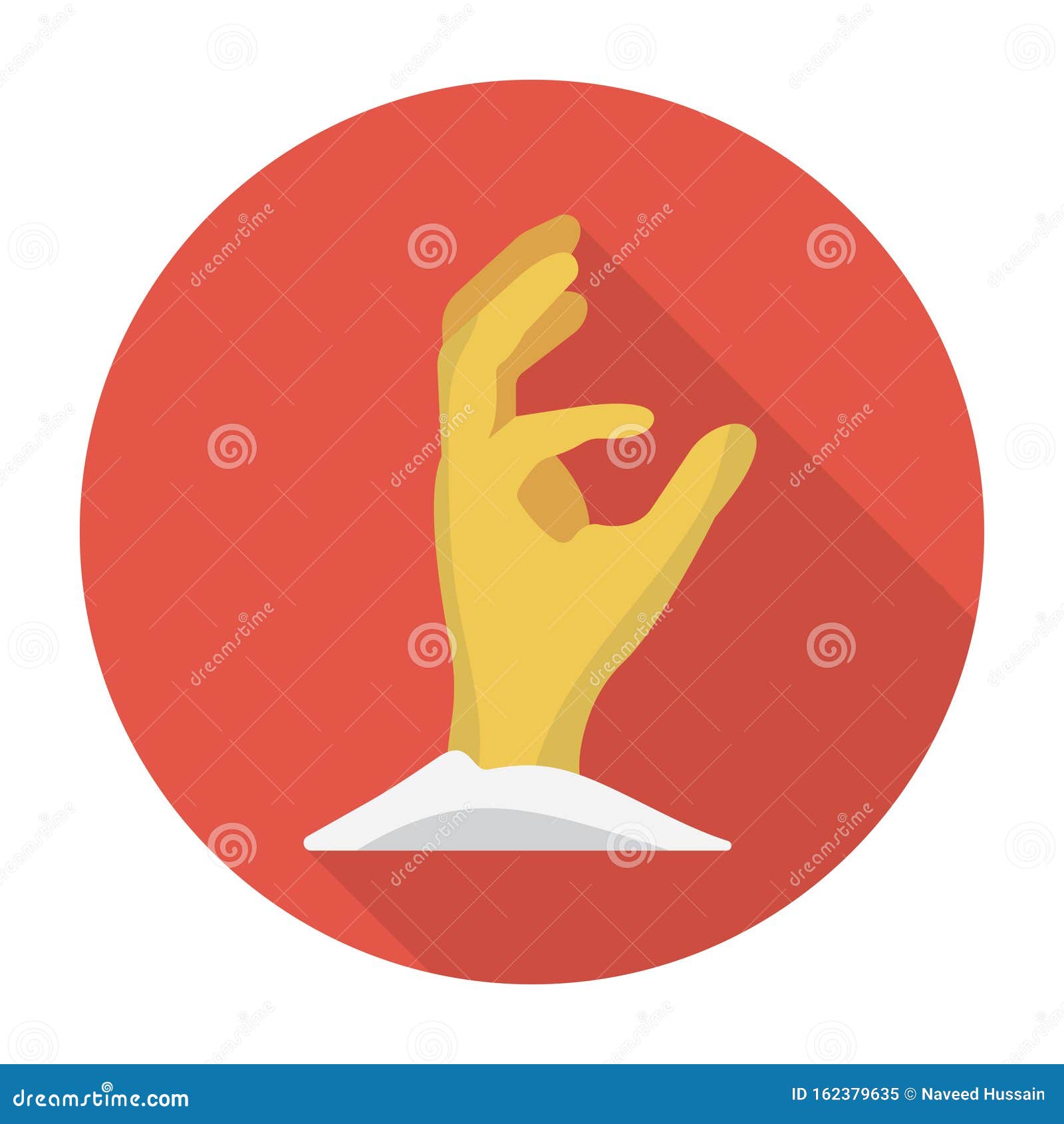 Hand Vector Flat Color Icon Stock Vector - Illustration of demon, fear ...