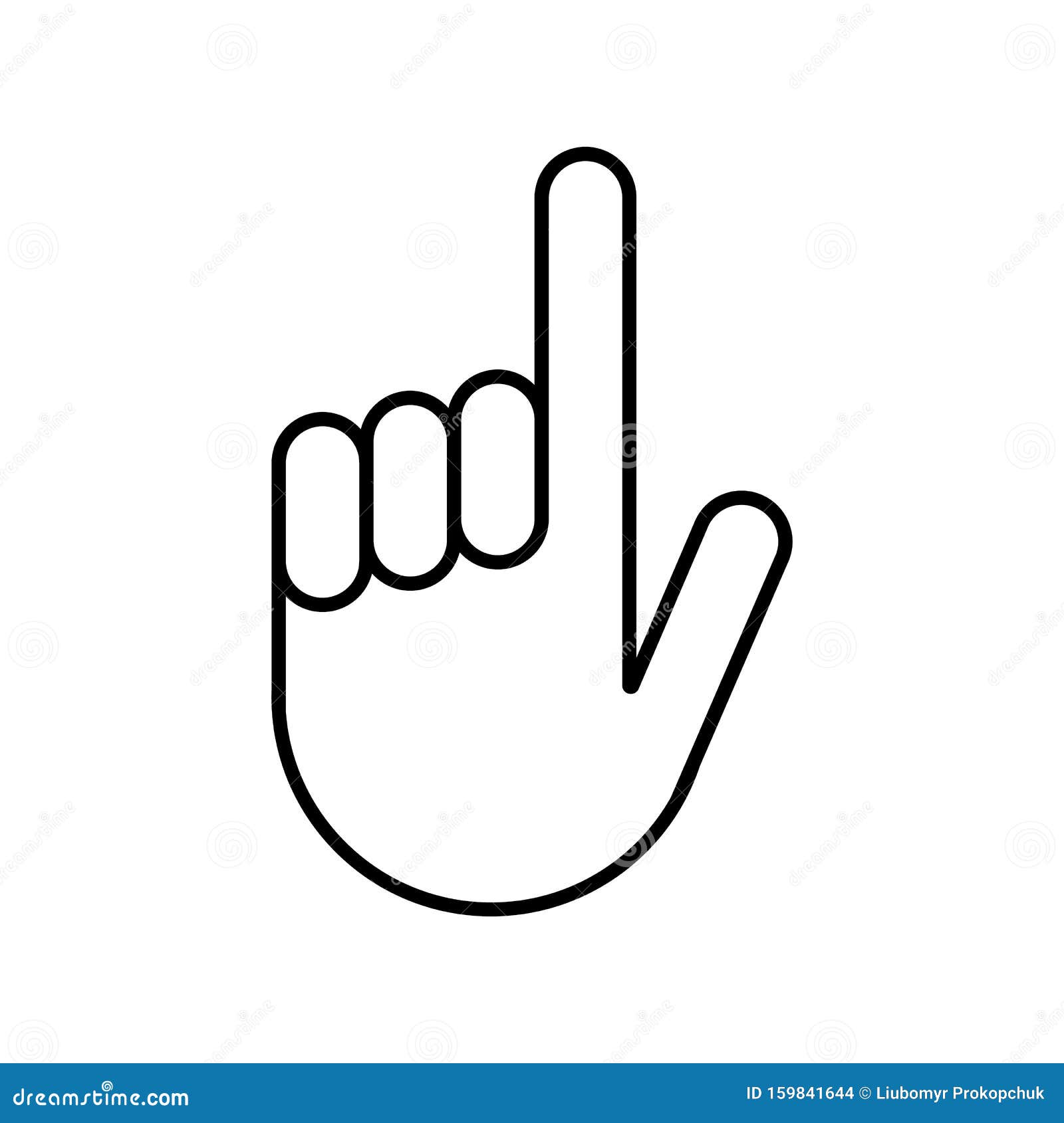 Hand Icon on White Background. Vector Illustration Stock Illustration ...