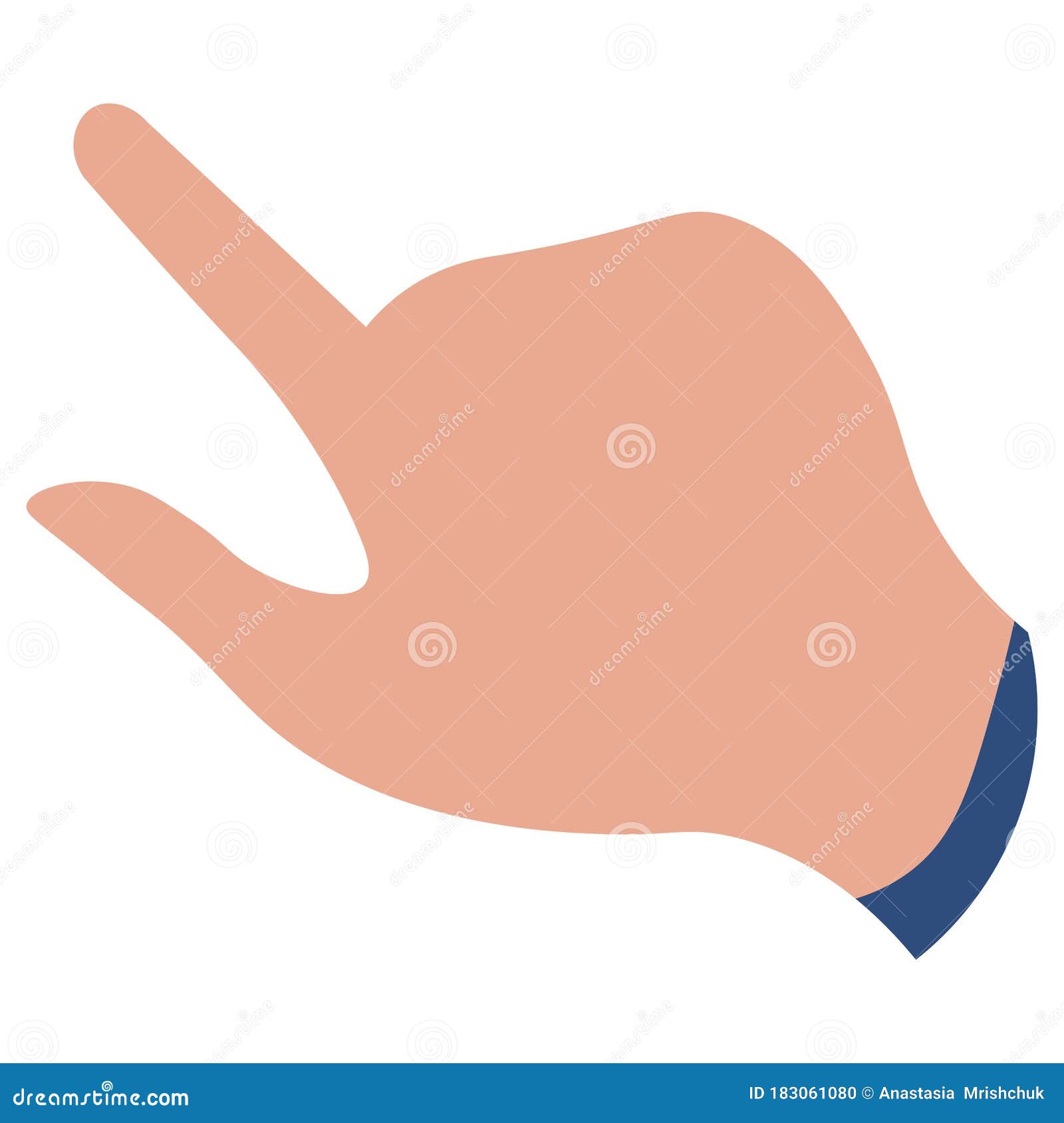 Hand Icon on a White Background. Vector Illustration Stock Illustration ...