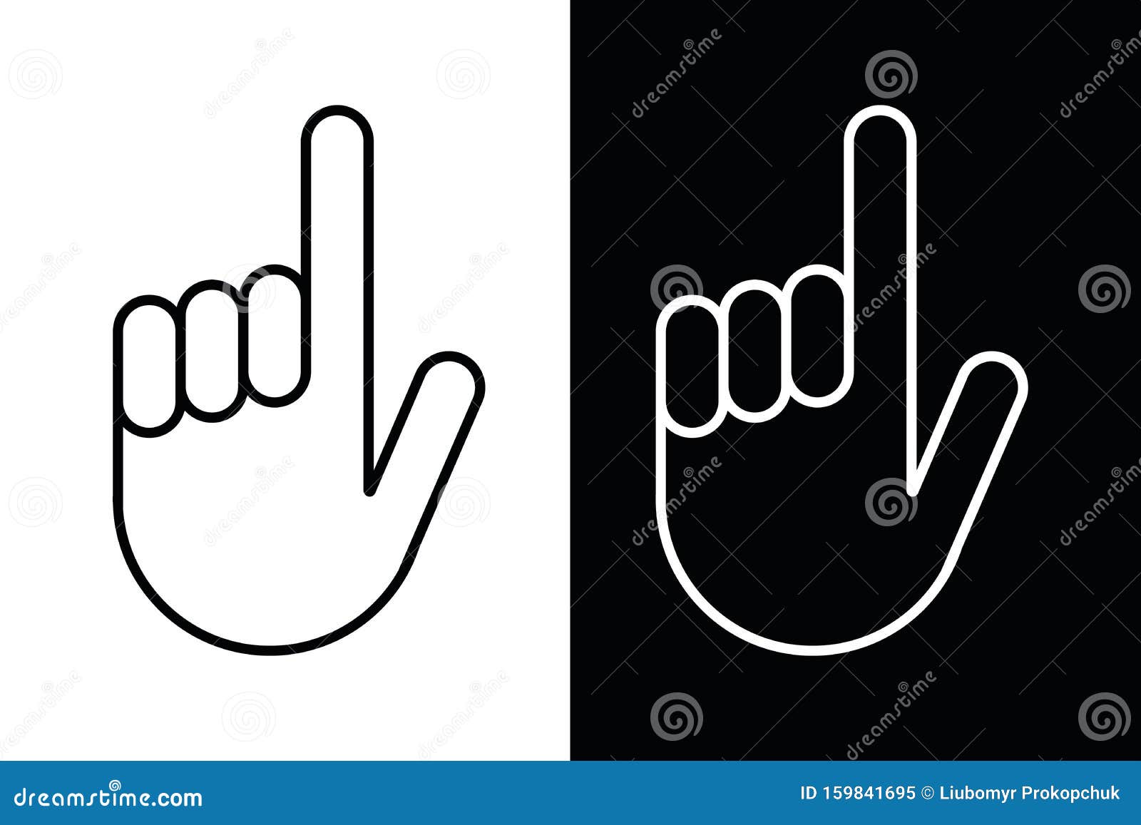 Hand Icon on White Background. Vector Illustration Stock Illustration ...