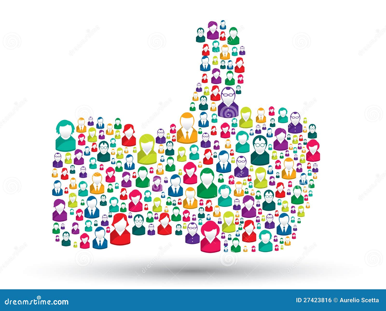 Hand Icons of People - Like Stock Vector - Illustration of information ...