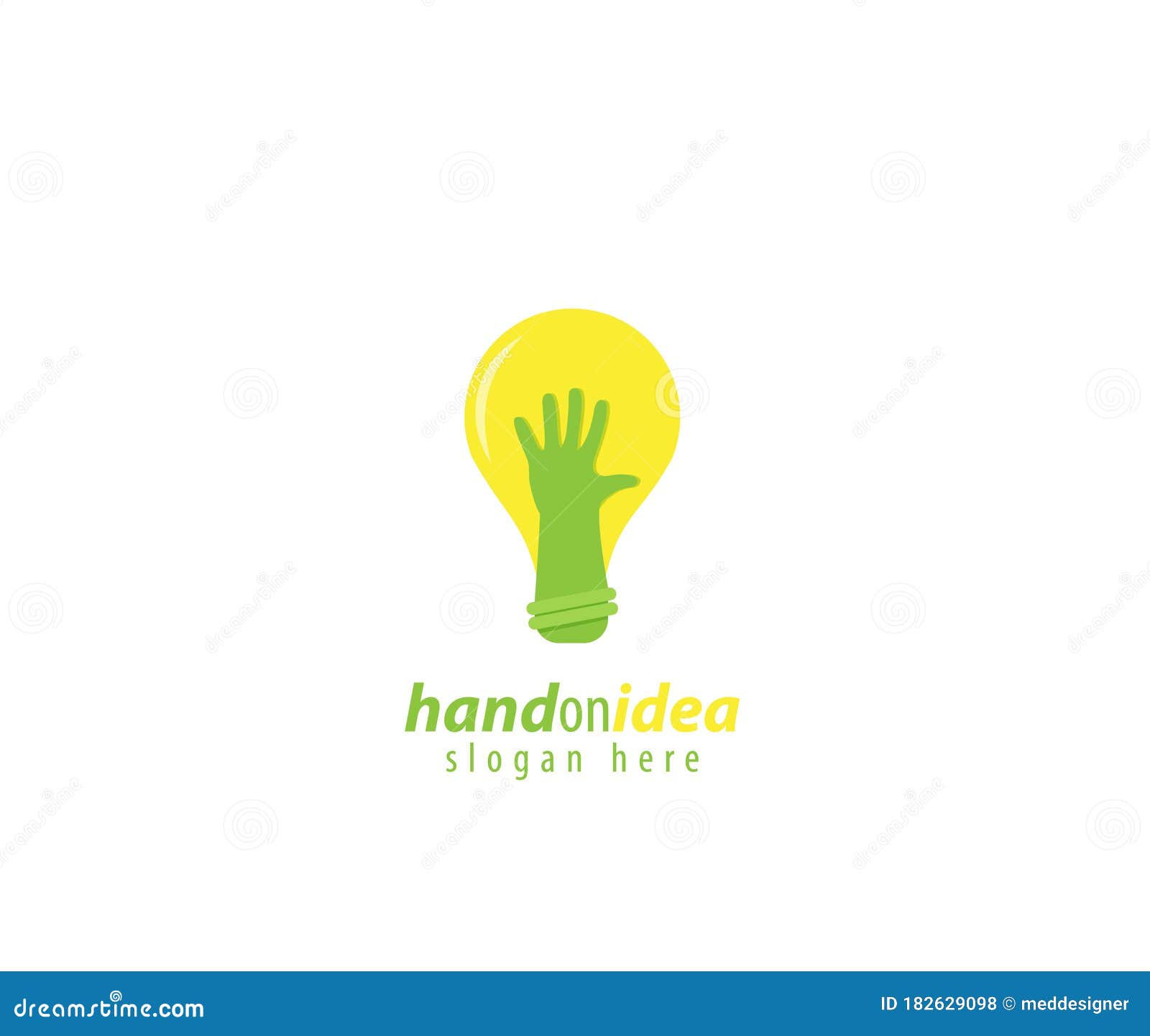 Hand on idea logo design stock vector. Illustration of element - 182629098