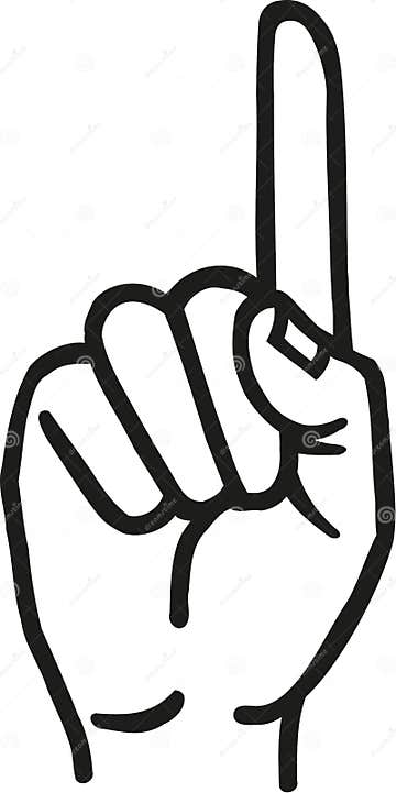 Hand with index finger stock vector. Illustration of hand - 107168396