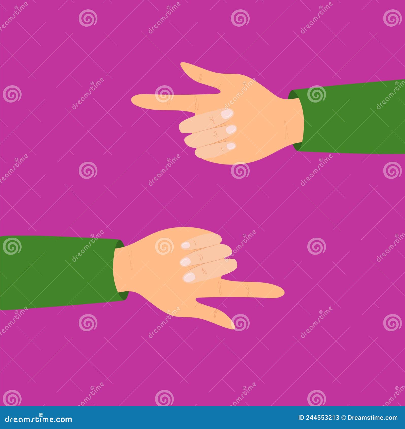 Hand with Index Finger Left and Right Stock Vector - Illustration of ...
