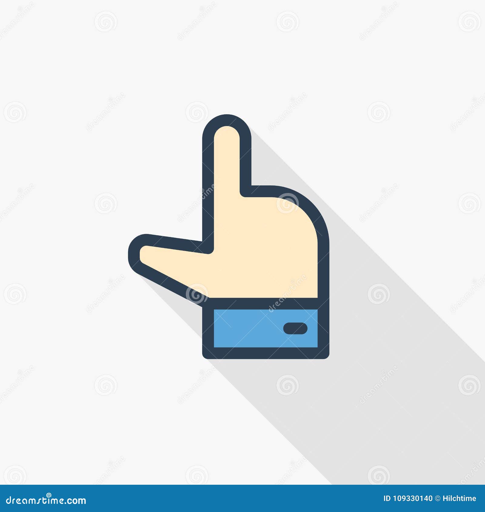 Pointing Long Finger Flat Cartoon Vector Illustration. Hand Of The ...