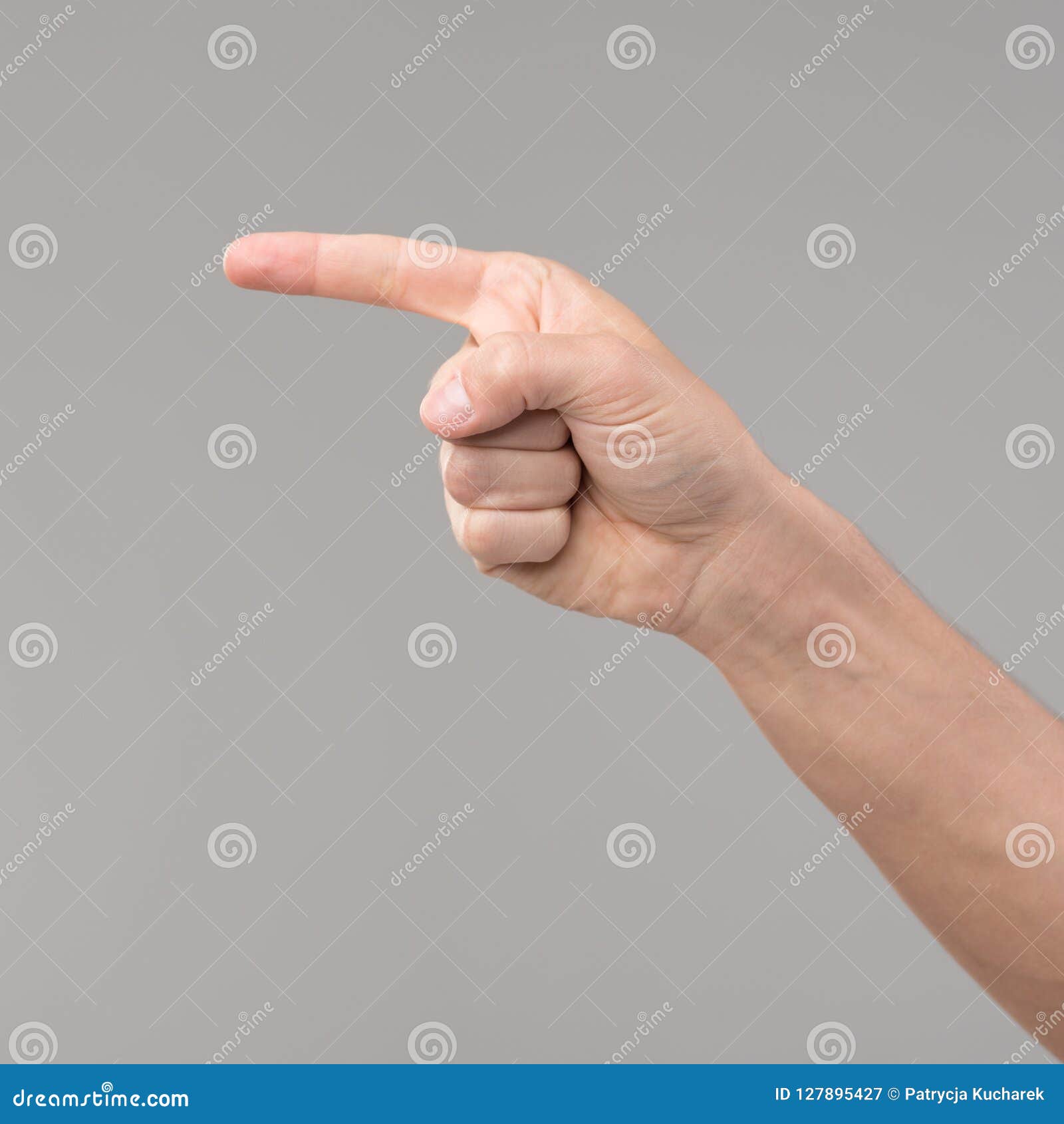 Hand Indicating a Direction Stock Image - Image of empty, skin: 127895427