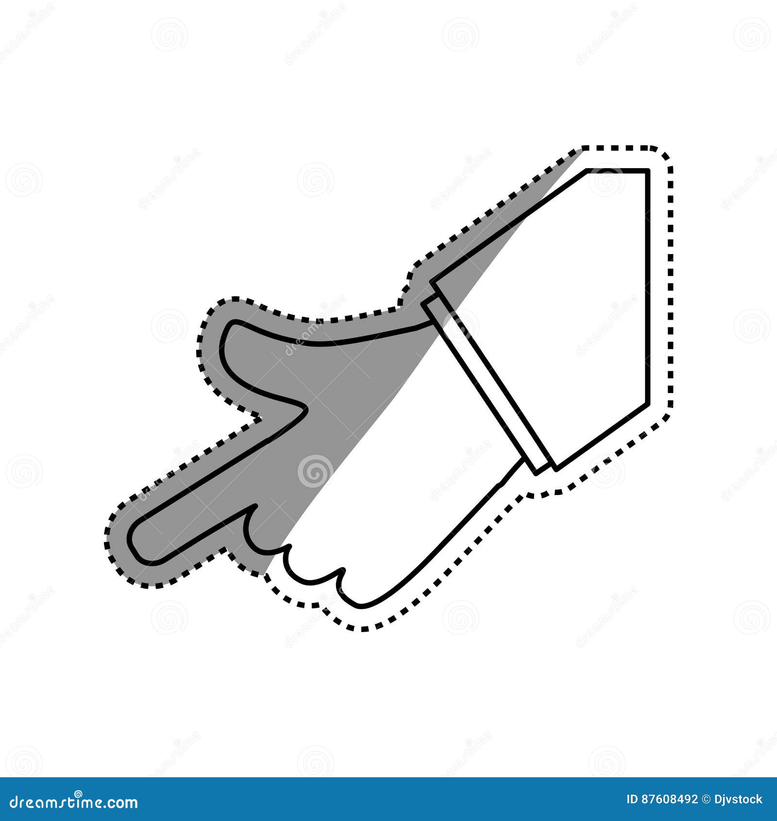 Hand indication sign stock illustration. Illustration of attention ...
