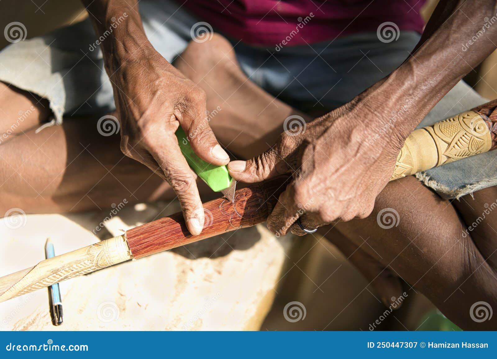 Carving the blowpipe stock image. Image of apparatus - 250447307