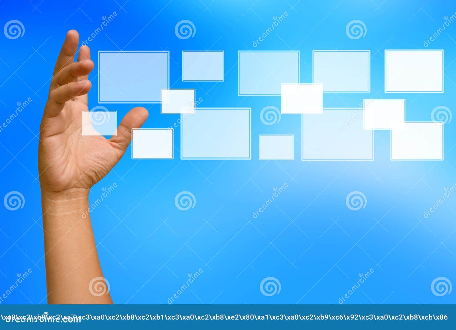 Hand information. stock photo. Image of choice, cyberspace - 20692682