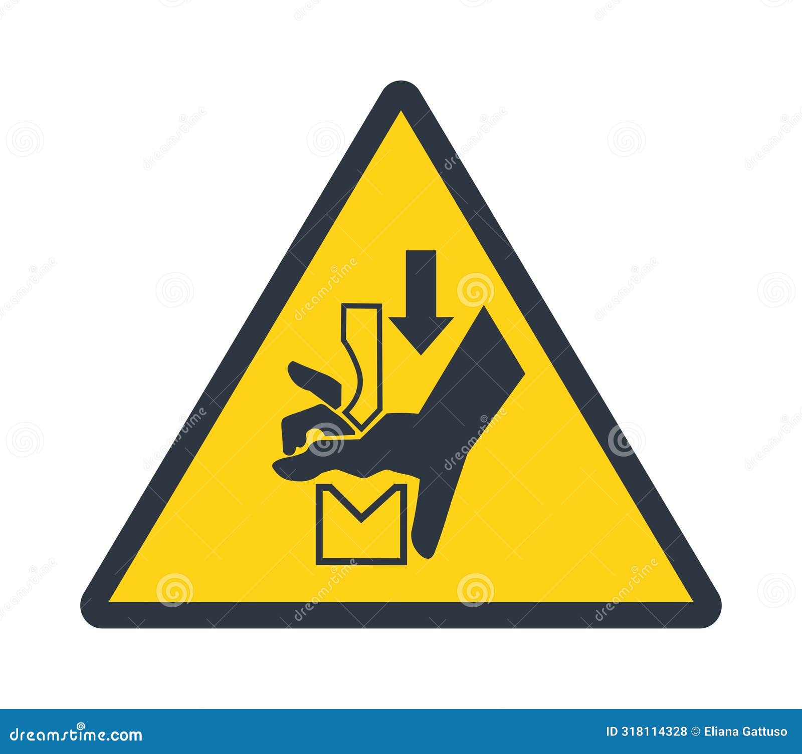 Hand Injury in Press Symbol Stock Vector - Illustration of information ...