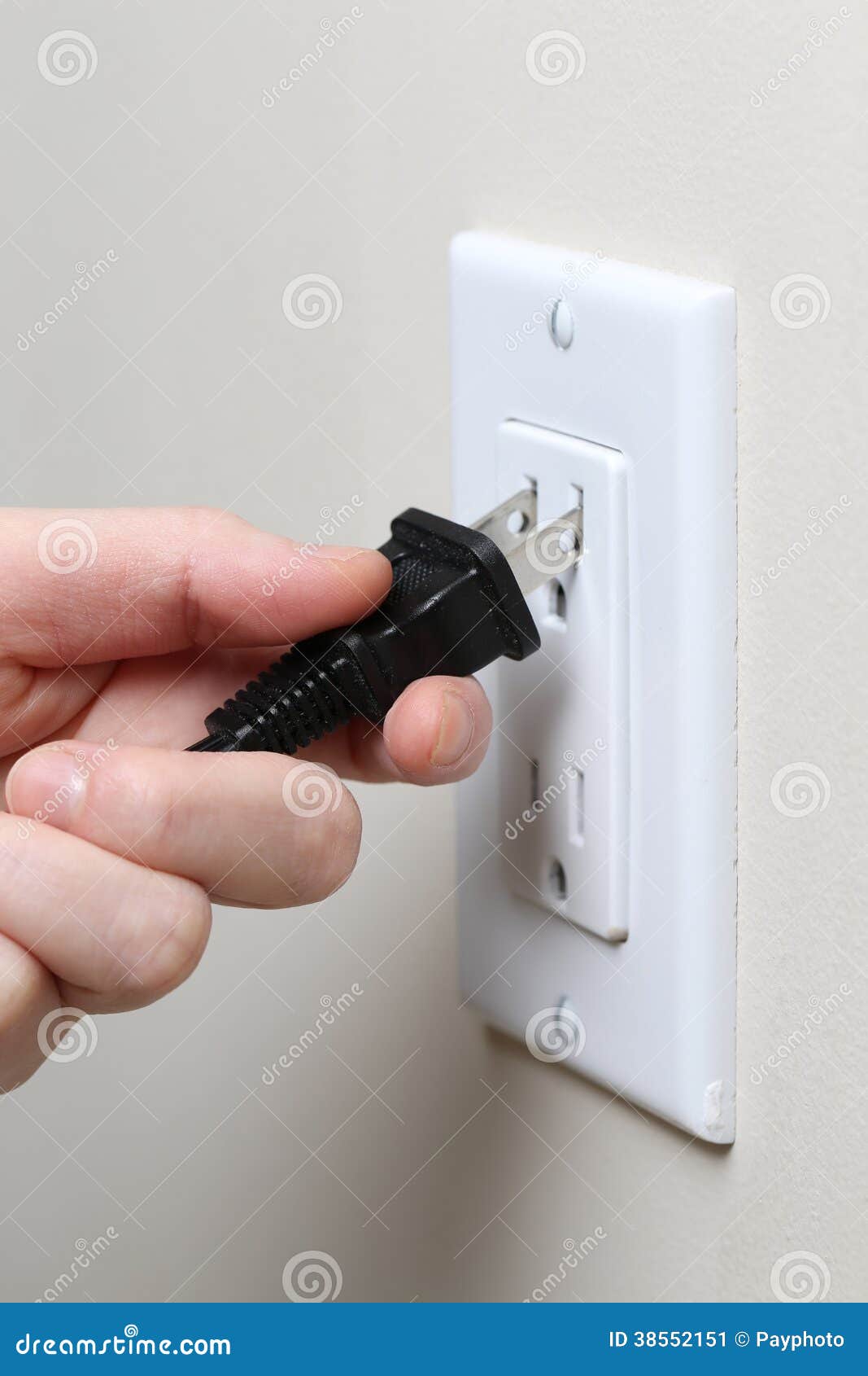 Hand Inserting an Electrical Plug Stock Image - Image of plug, concept ...