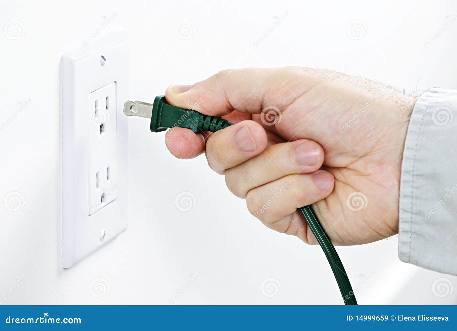 Hand Inserting Plug into Outlet Stock Image - Image of conserve ...