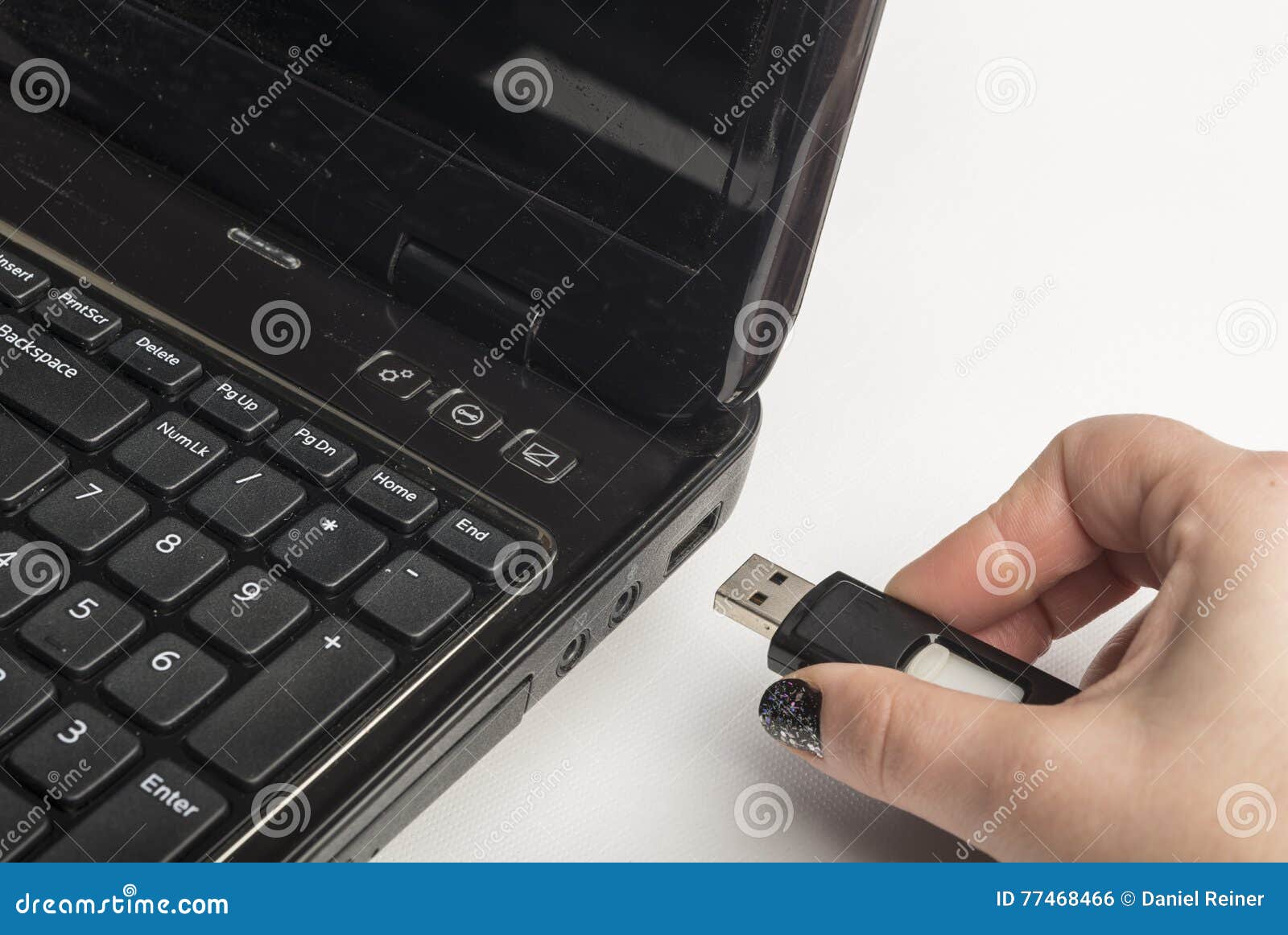 Hand Inserting Usb Memory Stick Stock Photo - Image of insert, business ...