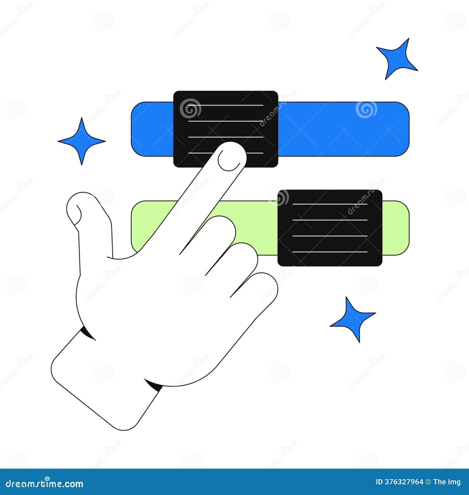 Hand Interacting With Futuristic Digital Interface Royalty-Free Stock ...