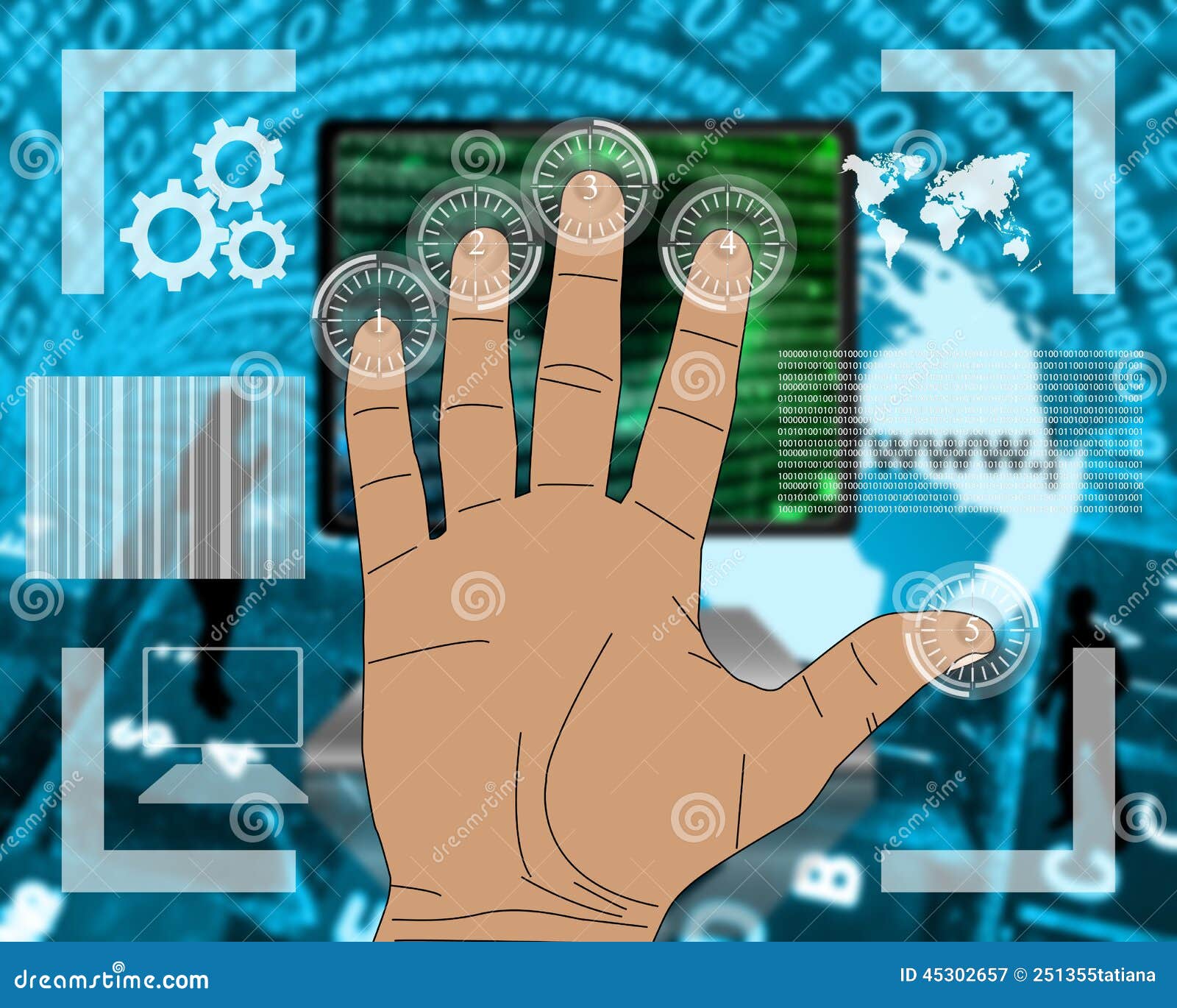 Hand interface stock image. Image of expert, glow, contact - 45302657