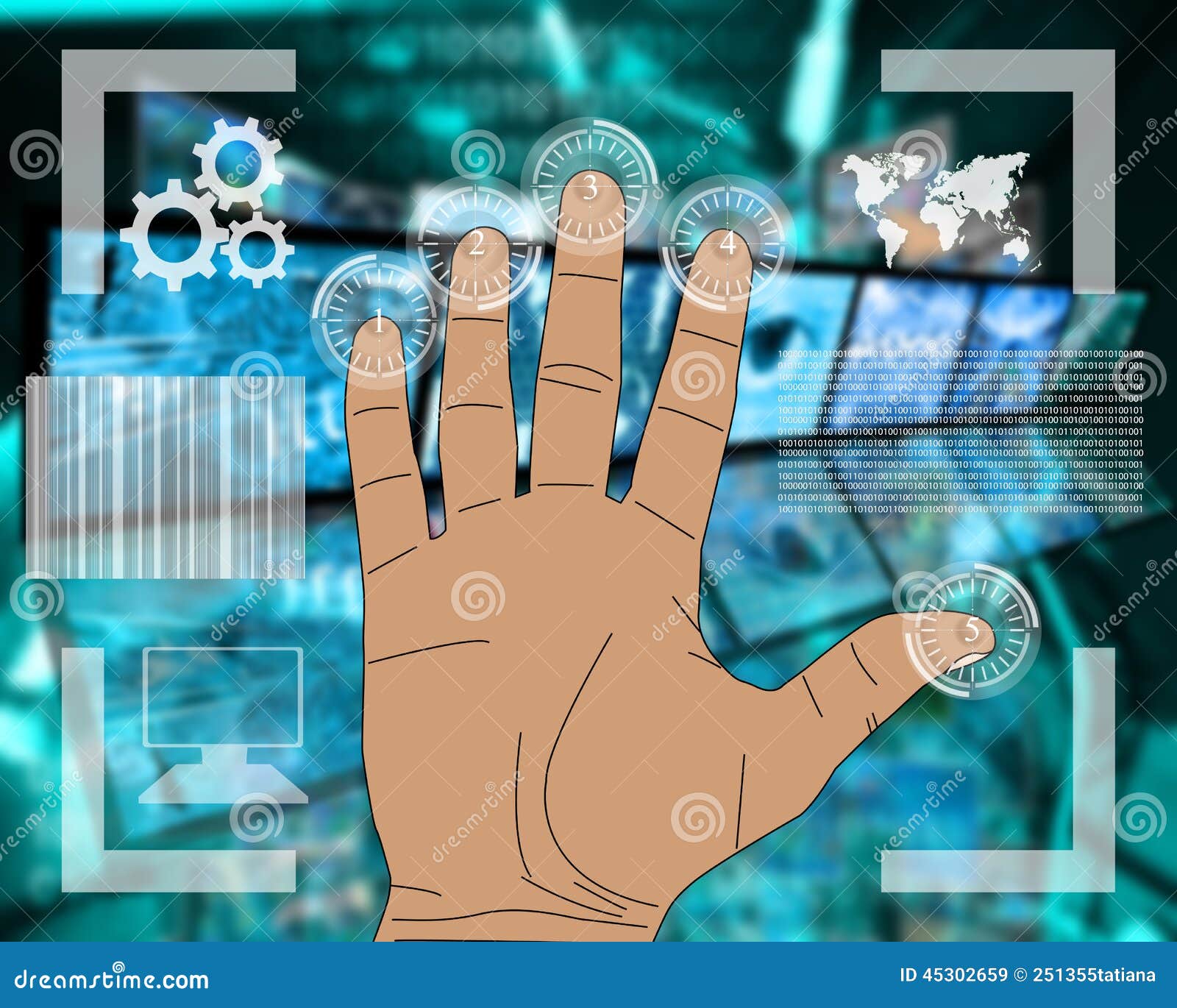 Hand interface stock image. Image of network, multimedia - 45302659