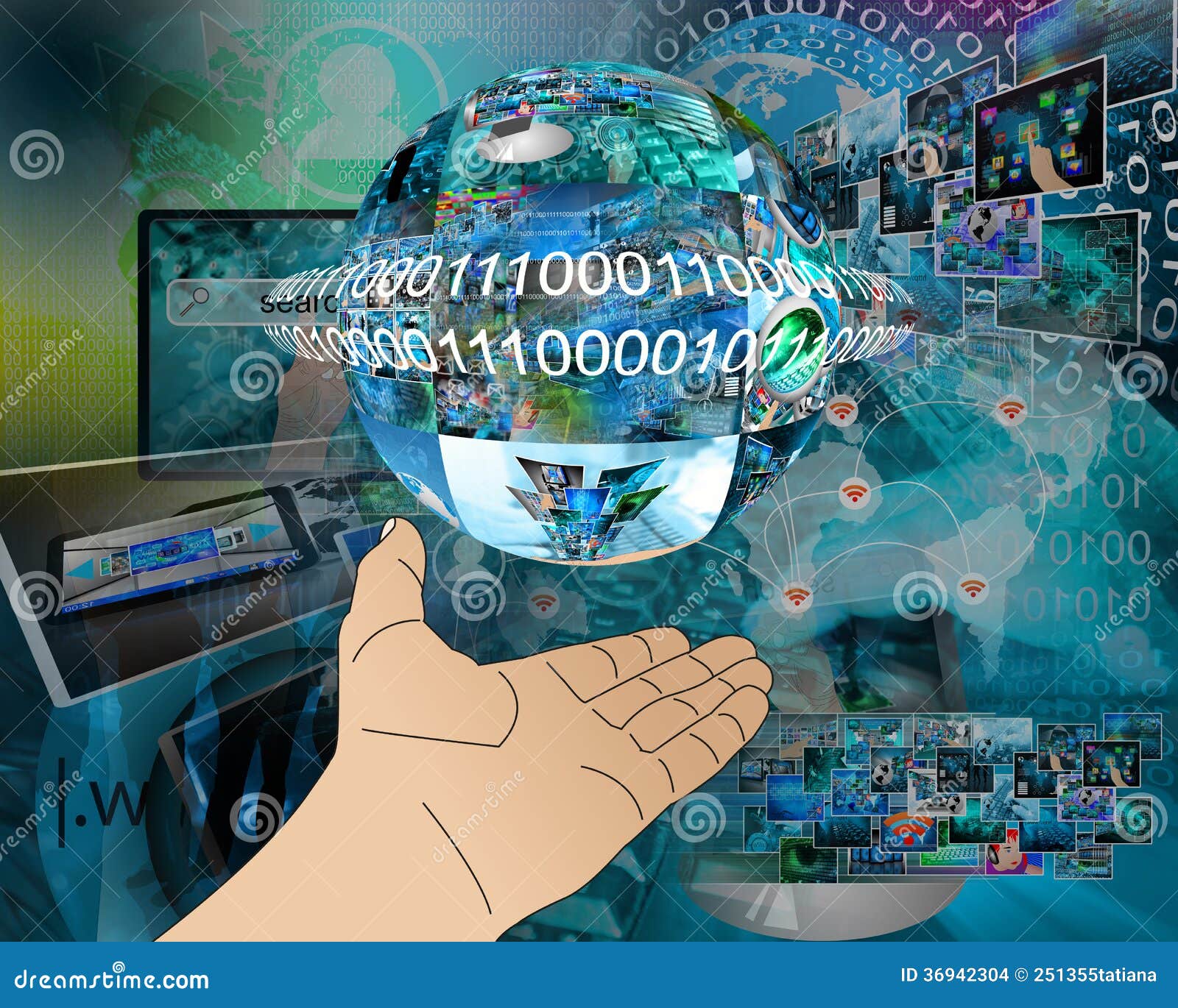 Hand of Internet stock photo. Image of broadcasting, silhouette - 36942304