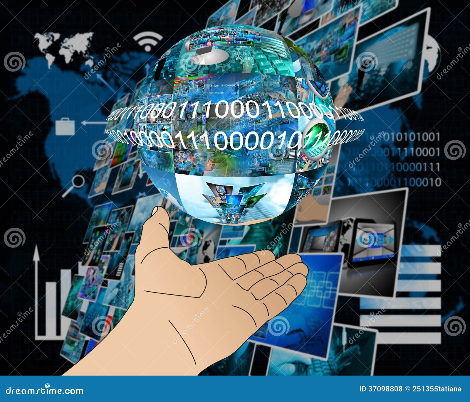 Hand of Internet stock photo. Image of interface, information - 37098808