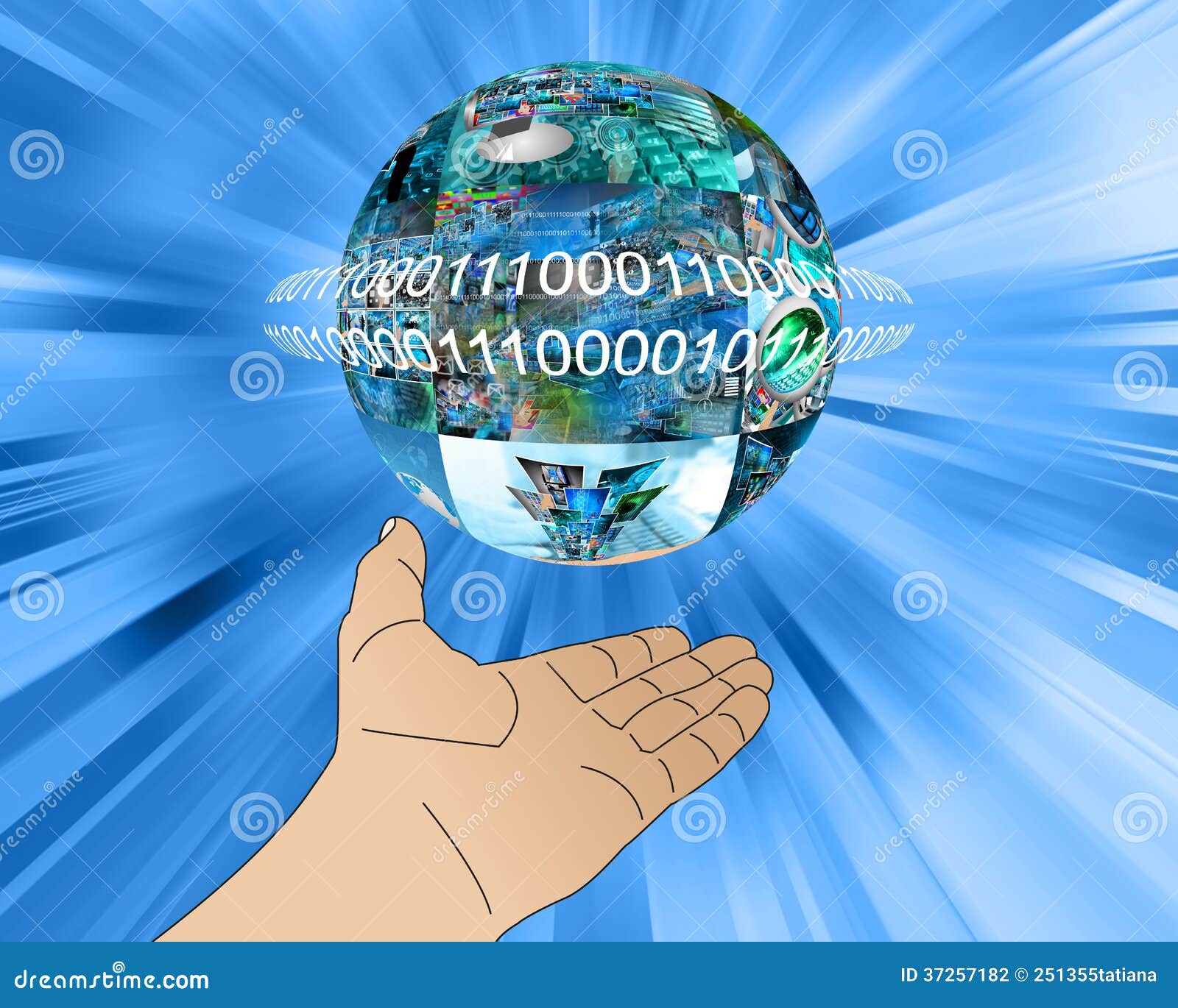 Hand of Internet stock illustration. Illustration of global - 37257182