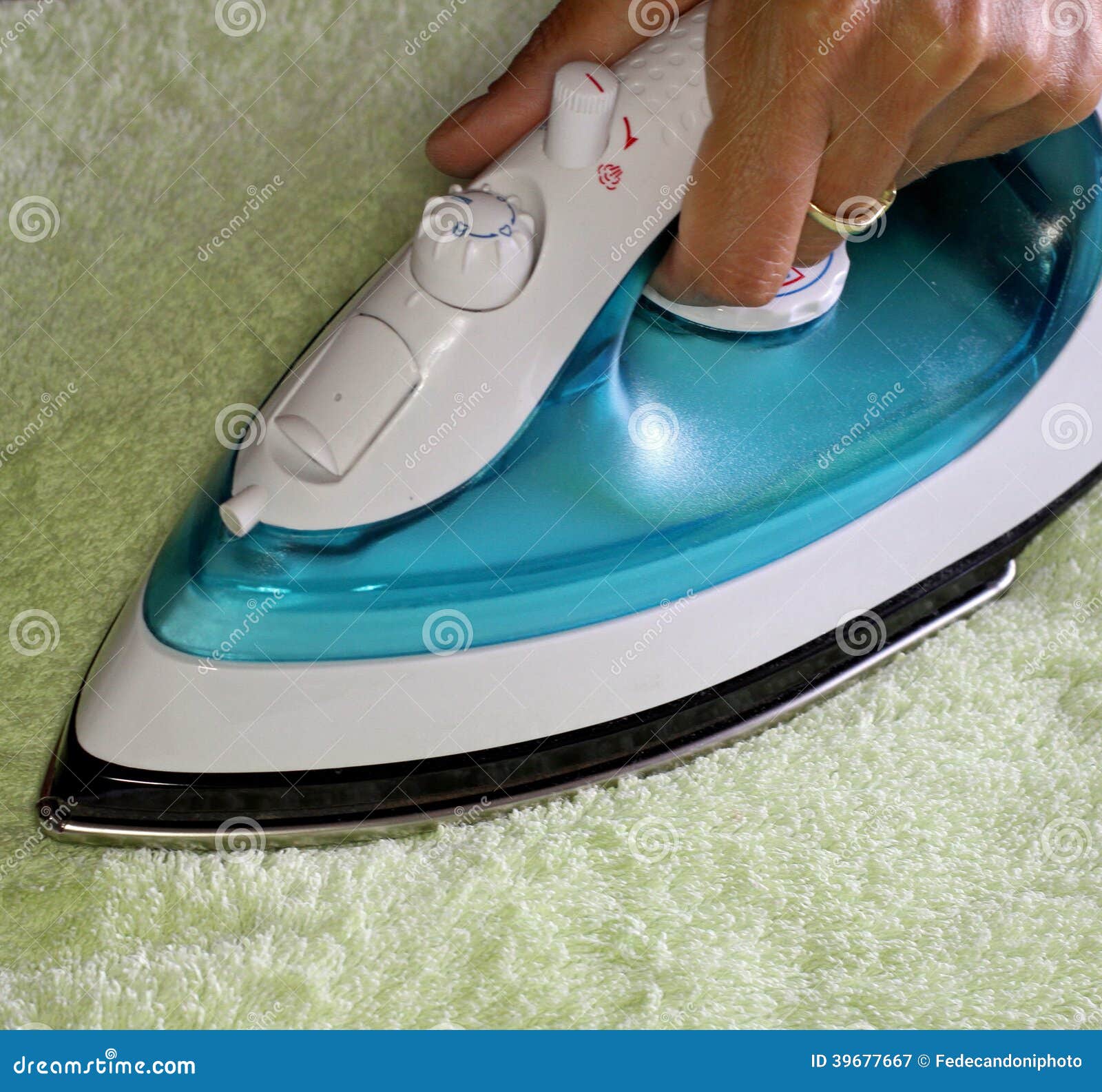 Hand with an Iron during Ironing Stock Image - Image of clothes, hand ...