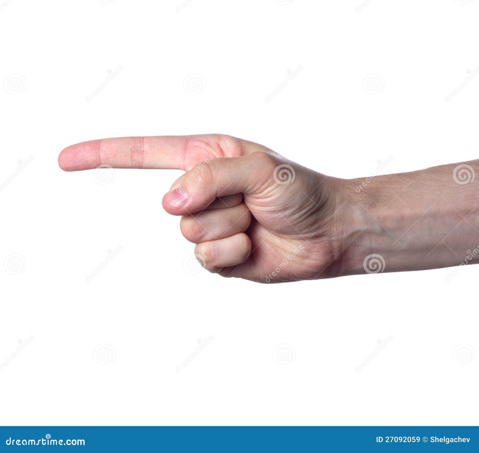 Hand isolated on white stock image. Image of person, press - 27092059