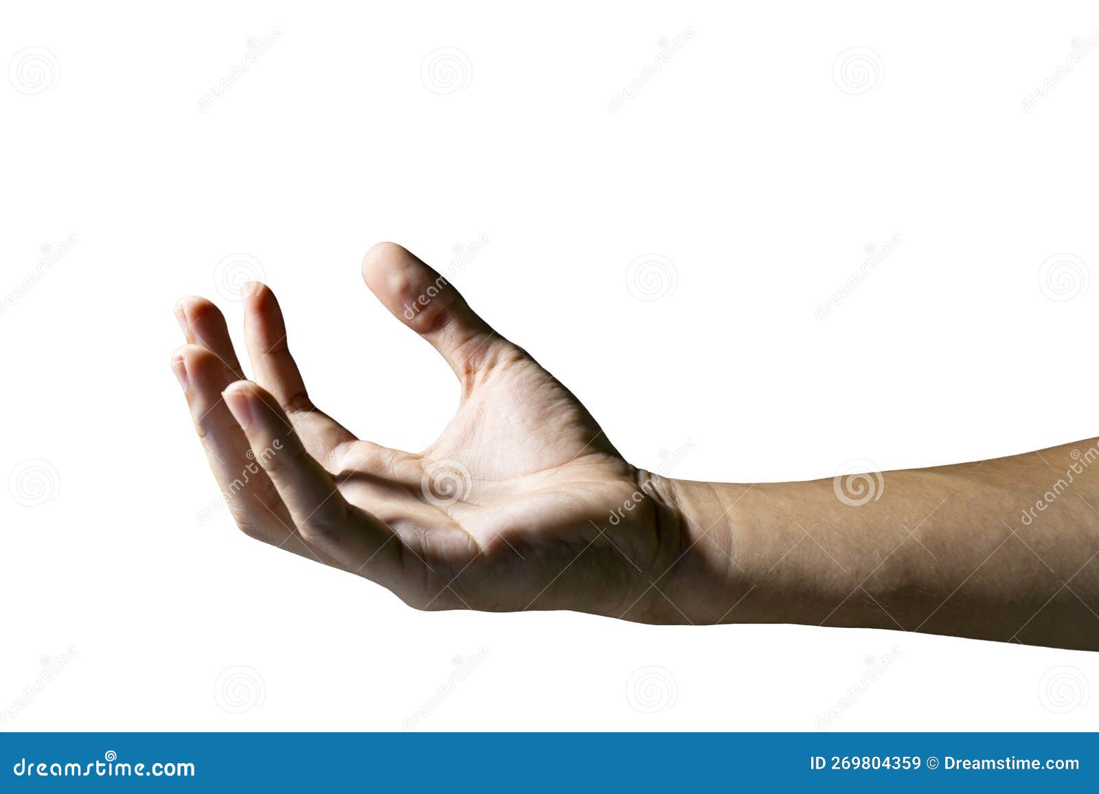 Hand Isolated on White Backgrounds, Empty Hand Showing Gesture Holding ...