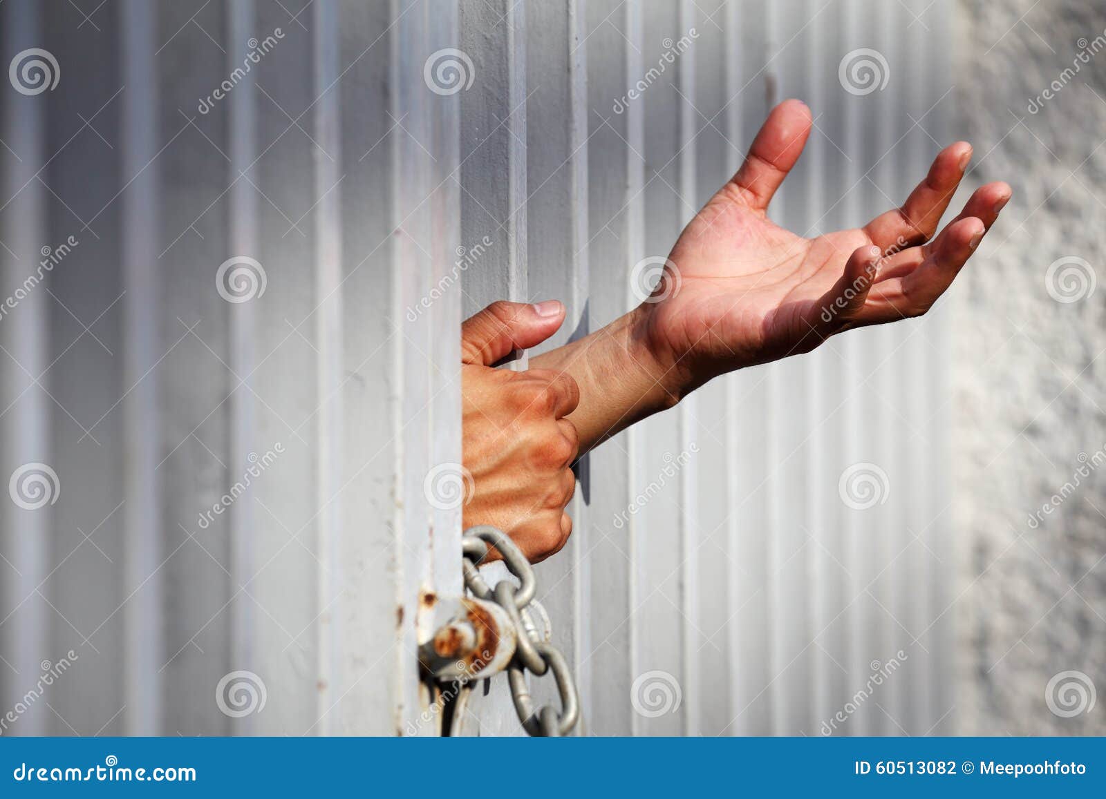Hand in Jail stock photo. Image of arrest, prisoner, justice - 60513082