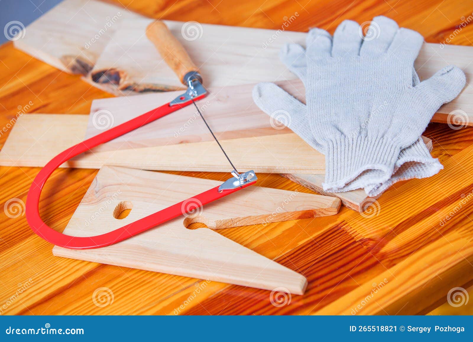 Hand Jigsaw, Wood and Clamps are on the Table Editorial Photo - Image ...