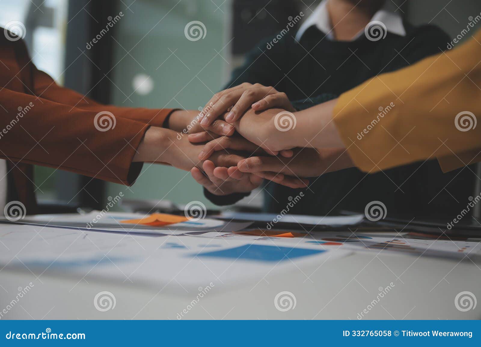 Hand Join Together for Work Togetherness, Hand Stack for Business and ...