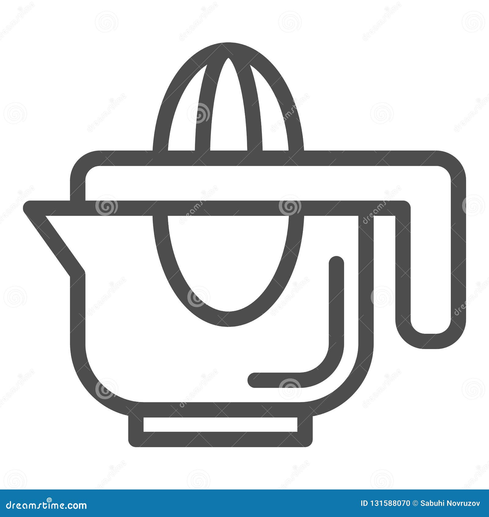 Hand Juicer Line Icon. Juice Squeezer Vector Illustration Isolated on ... Hand Juicer Line Icon. Juice Squeezer Vector Illustration Isolated on ...