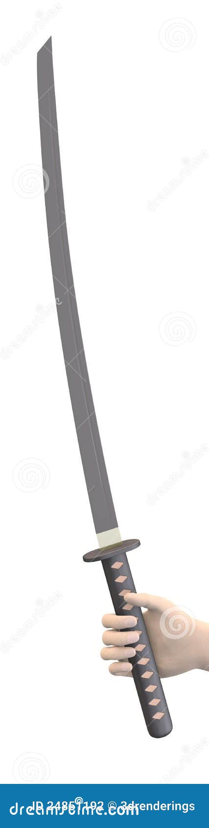 Hand with katana stock illustration. Illustration of asian - 24851192