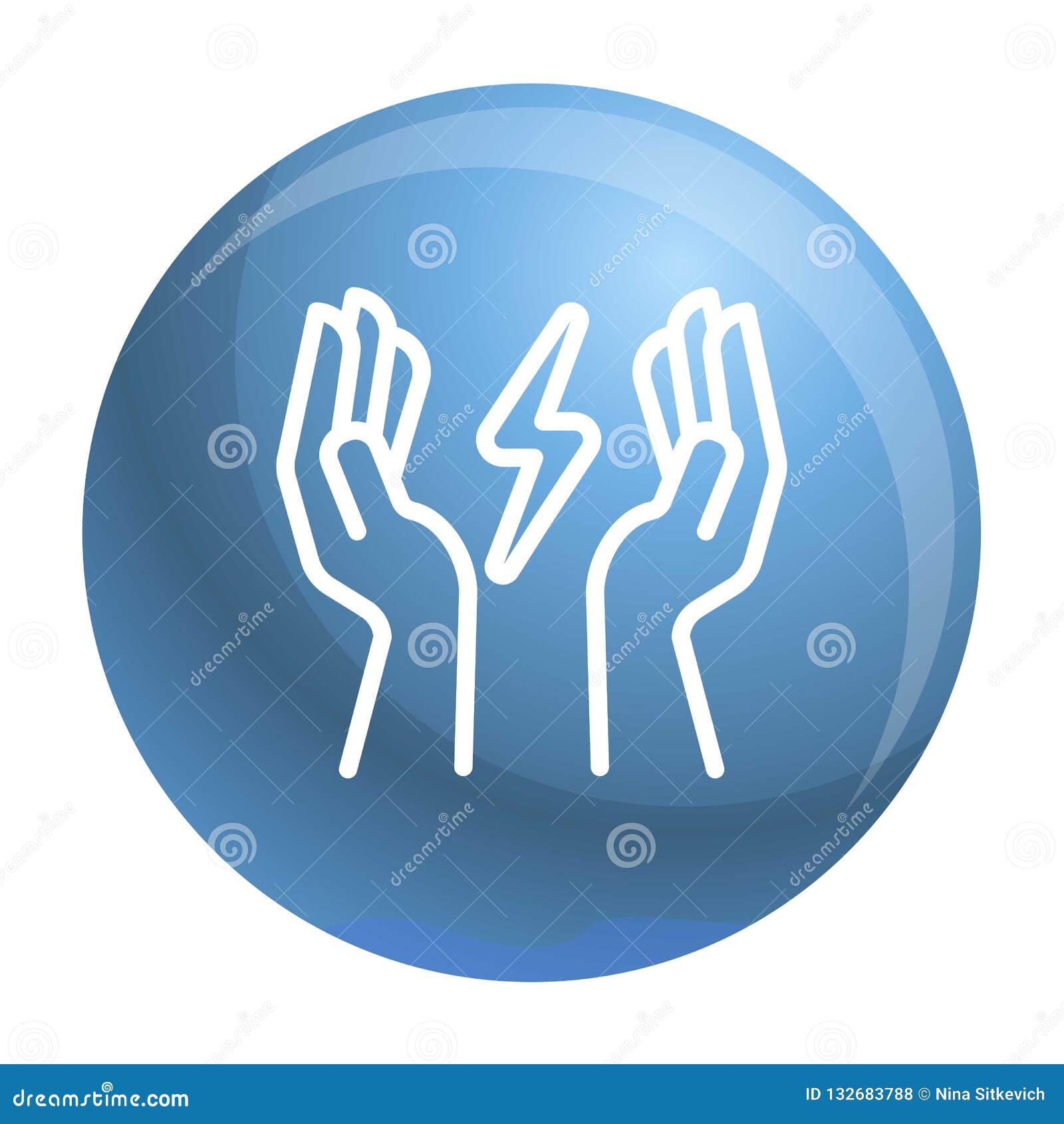 Hand Keep Energy Icon, Outline Style Stock Vector - Illustration of ...