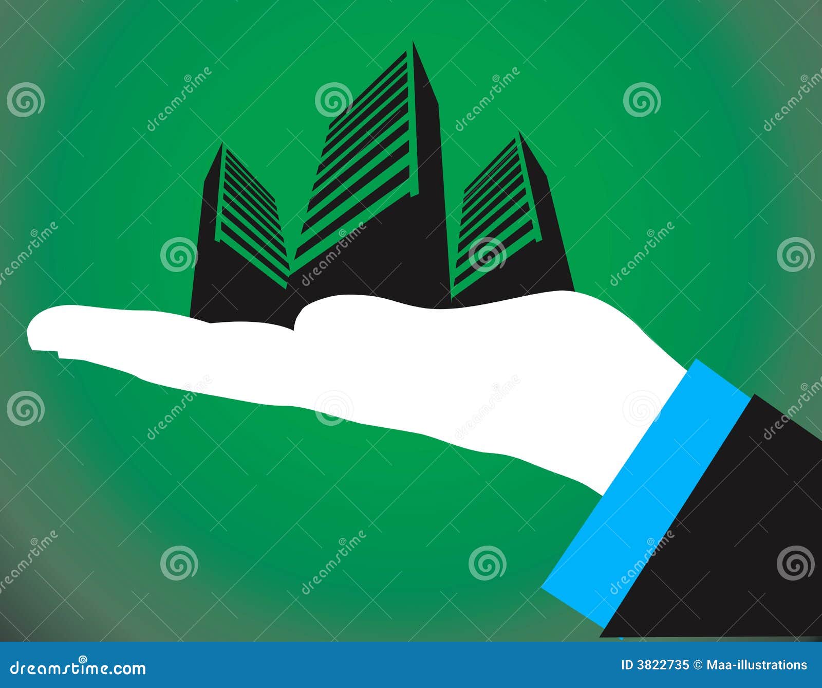 Hand Keeping Buildings in Palm Stock Vector - Illustration of engineers ...