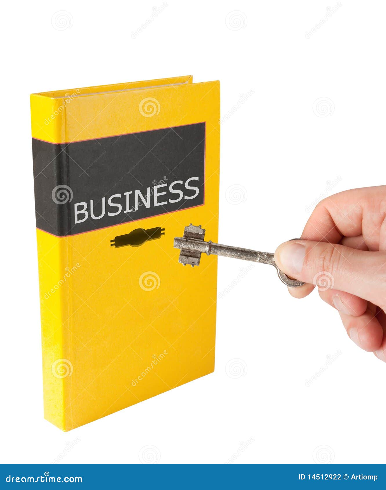 Hand with key and book stock photo. Image of novel, ribbon - 14512922