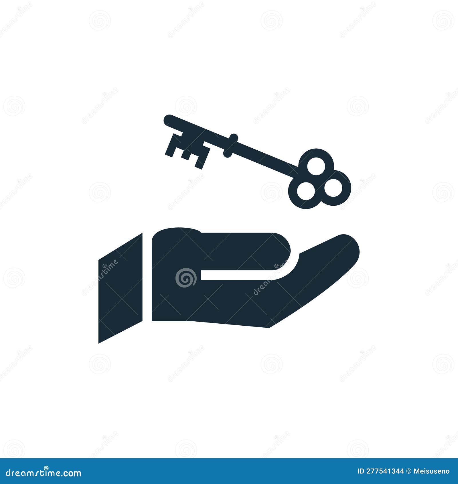 Hand and Key Icon Design Template Elements Stock Vector - Illustration ...