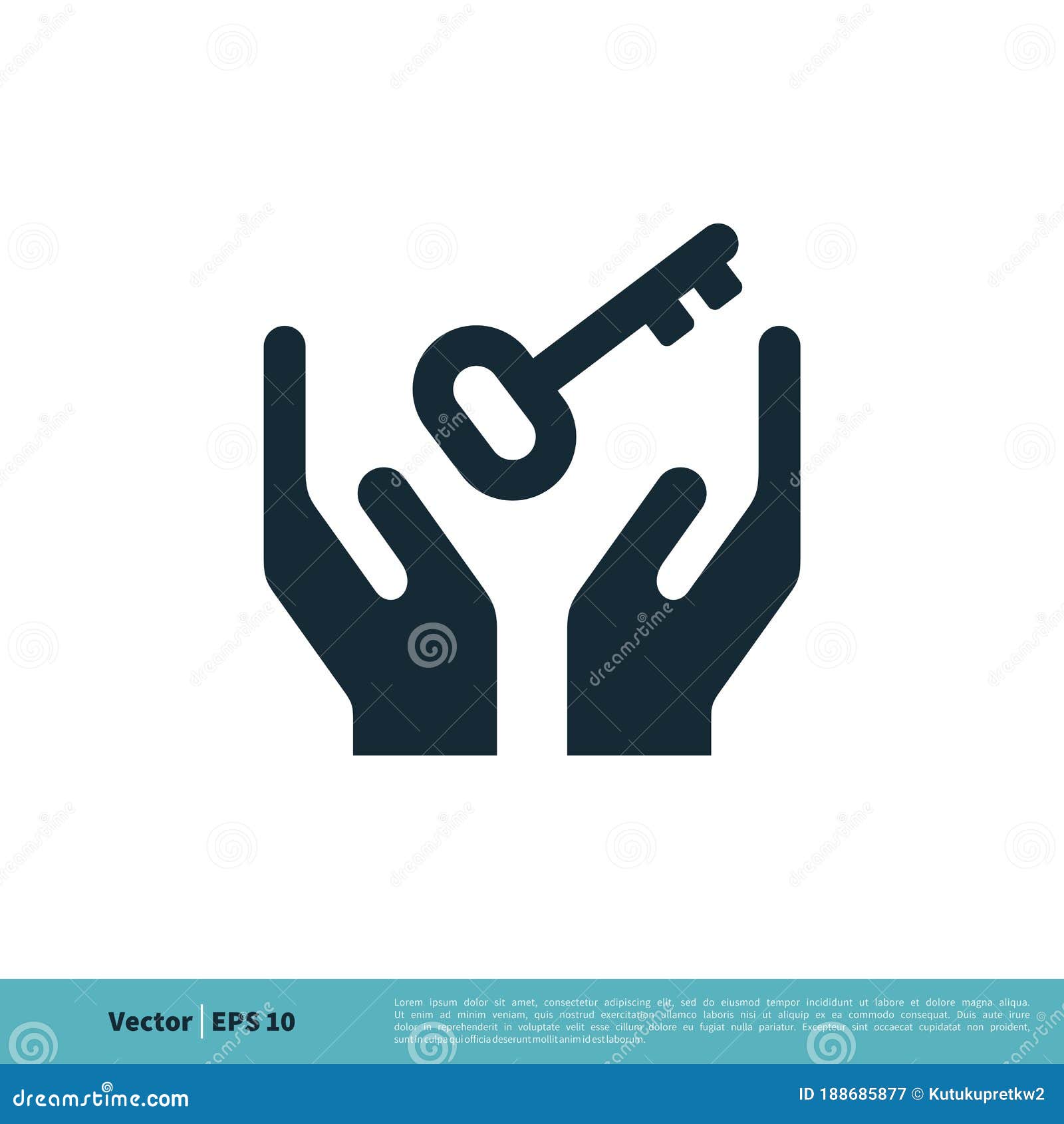 Hand and Key Icon Vector Logo Template Illustration Design. Vector EPS ...