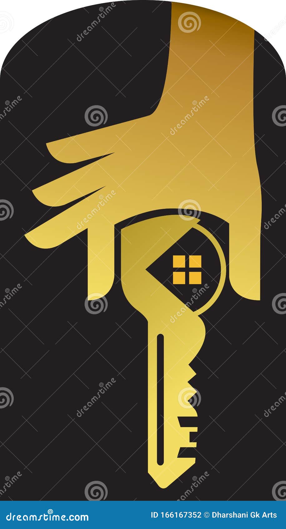 Hand key logo stock vector. Illustration of finance - 166167352