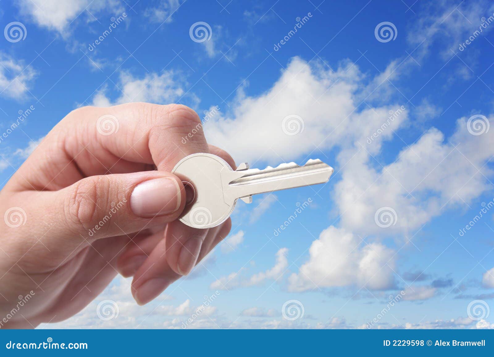 Hand Key and Sky stock photo. Image of open, real, move - 2229598