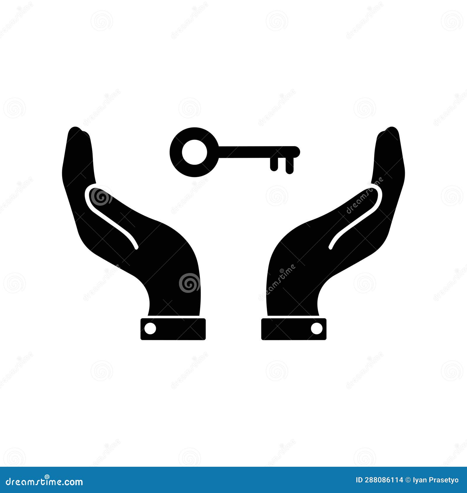 Hand with a Key. Vector Icon Stock Vector - Illustration of success ...