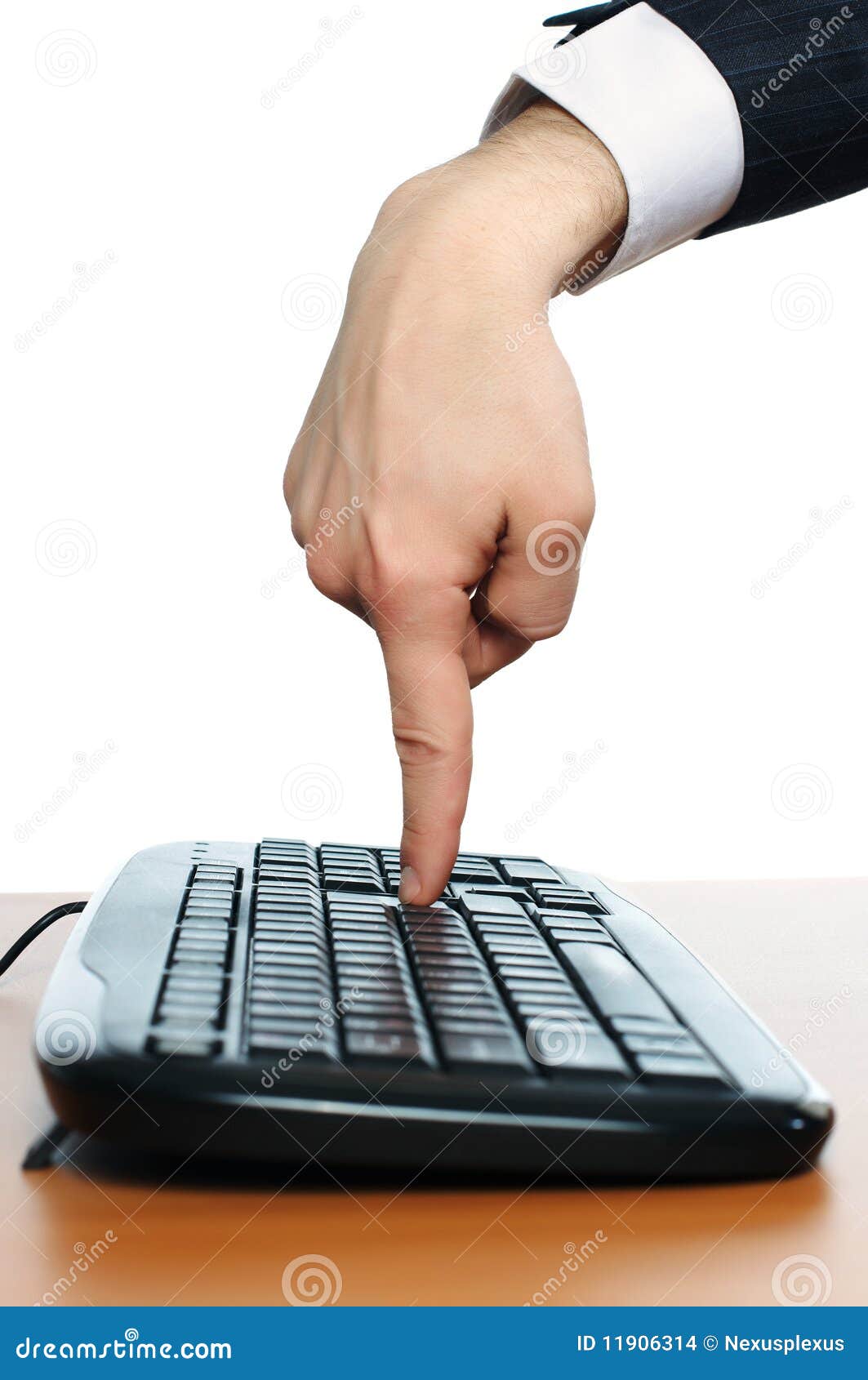 Hand with keyboard stock photo. Image of computer, equipment - 11906314