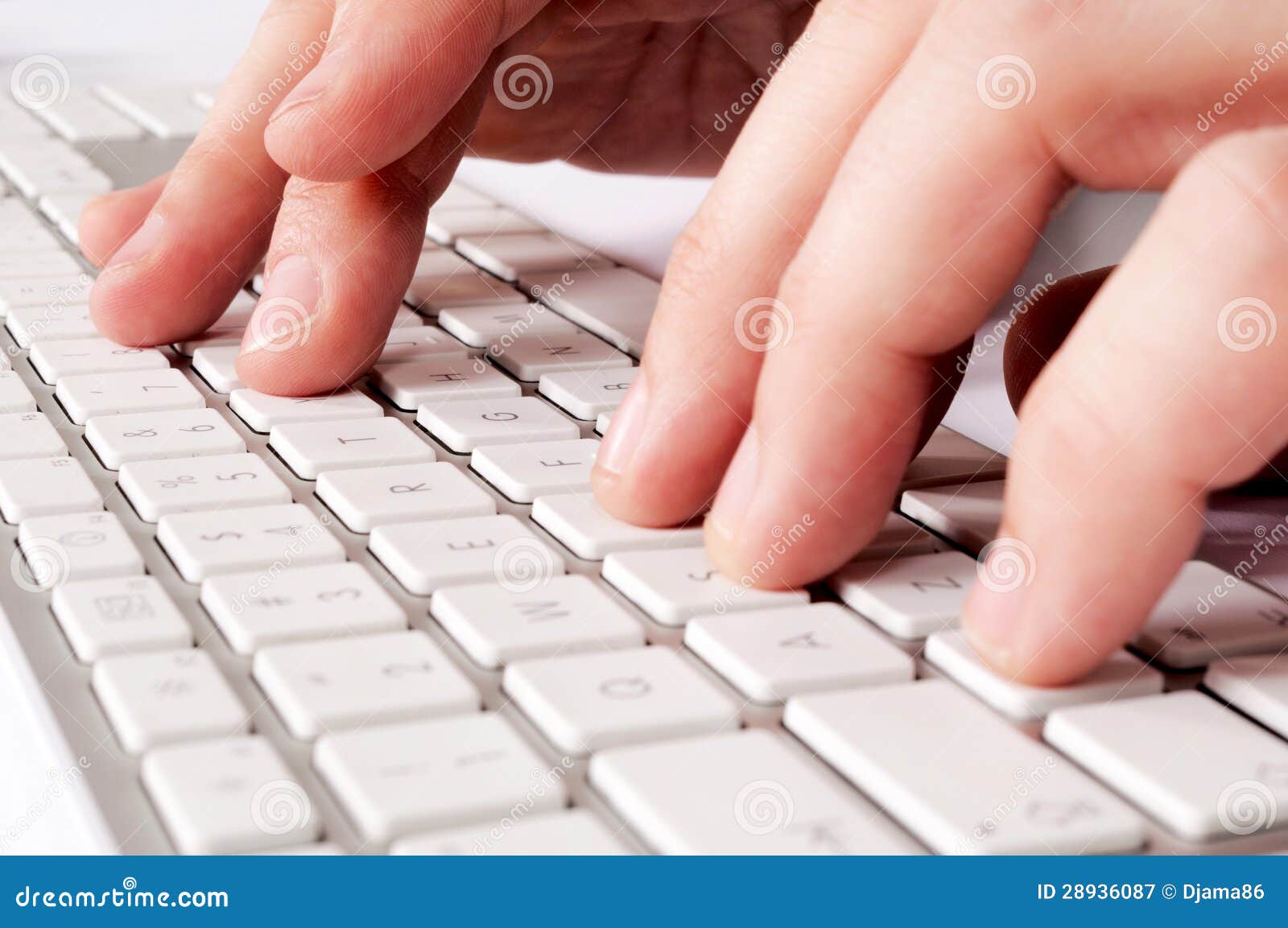 Hand and keyboard stock image. Image of desktop, fingers - 28936087