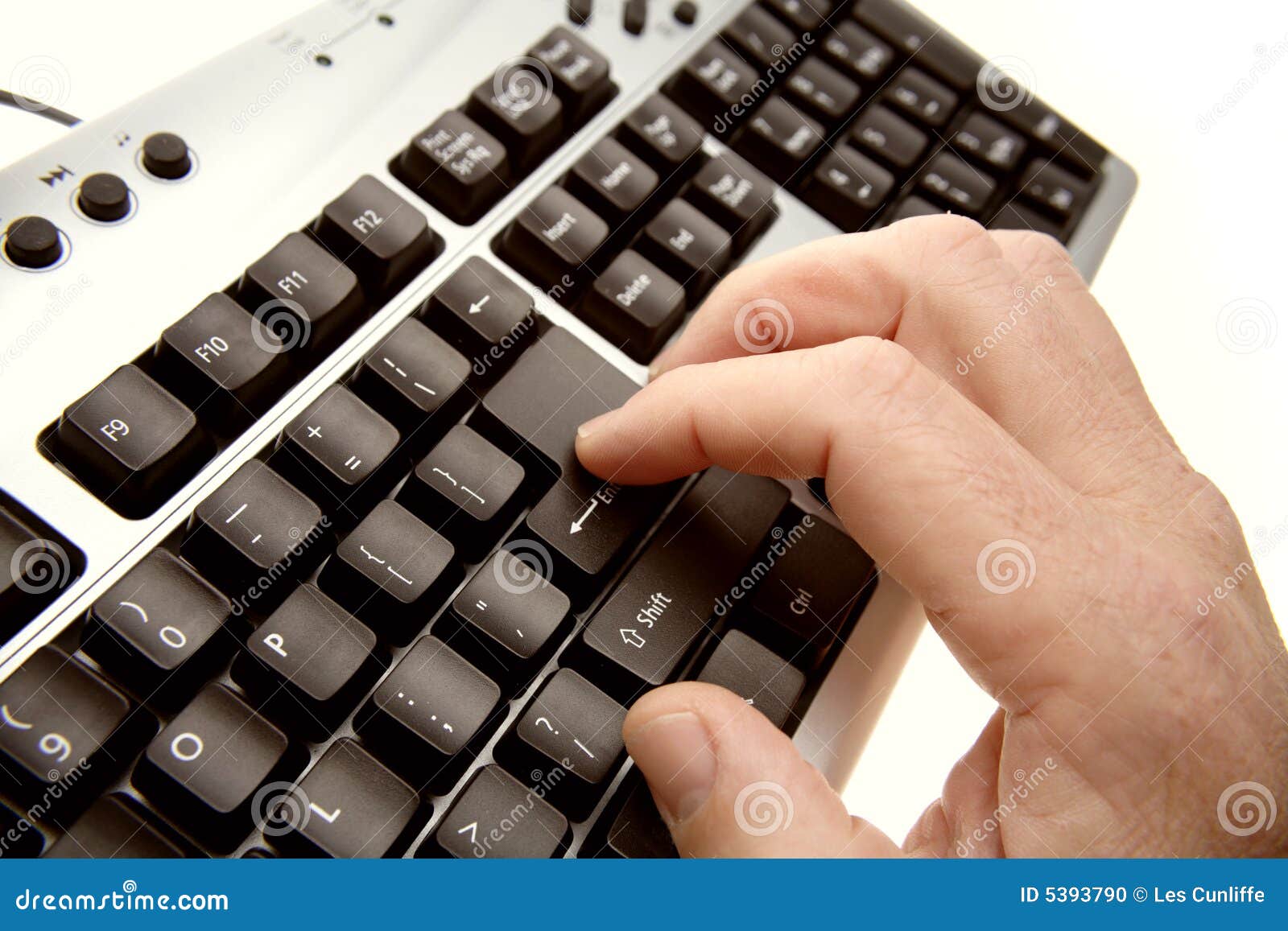Hand and keyboard stock photo. Image of computer, device - 5393790