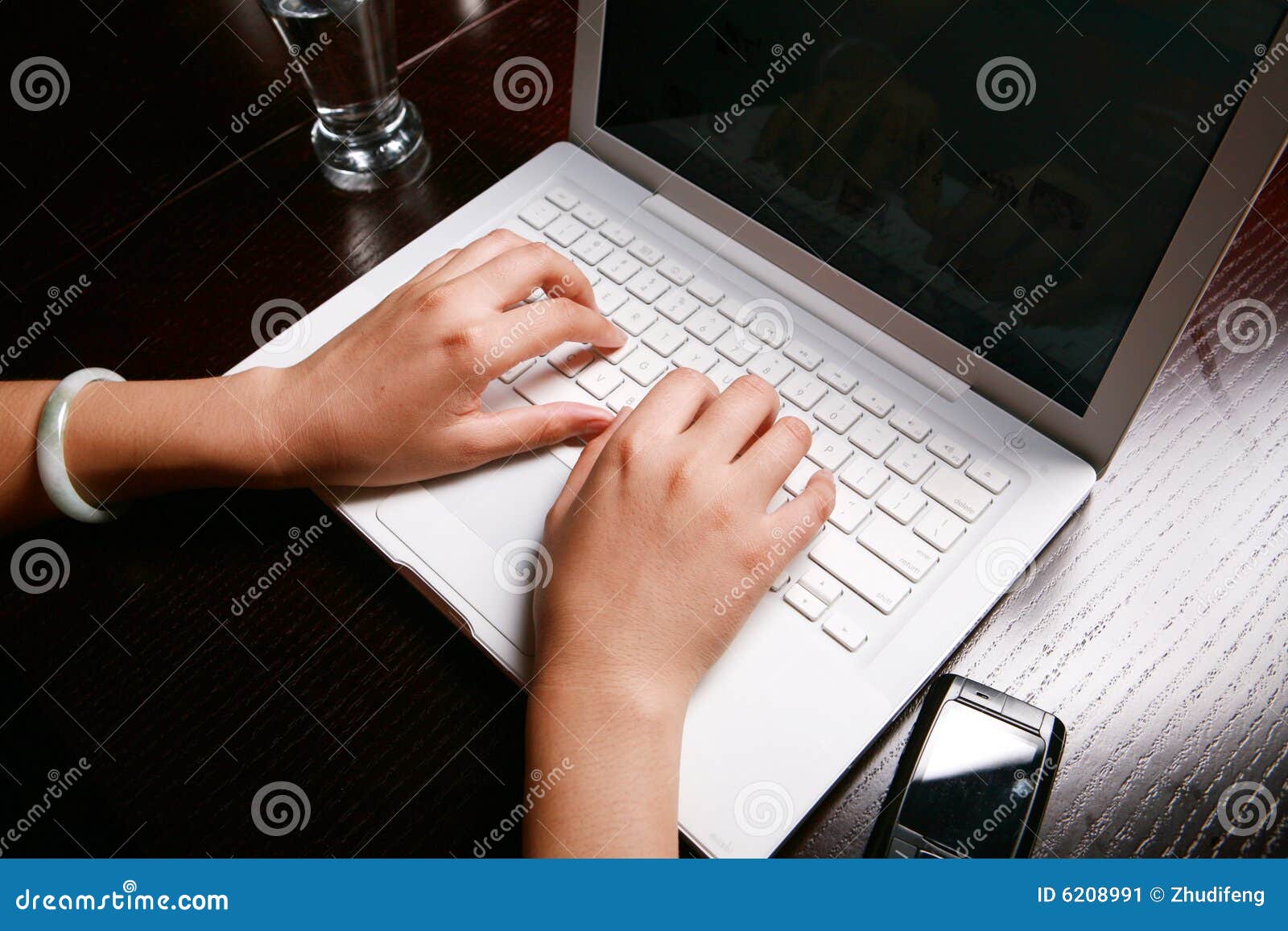 Hand on keyboard stock image. Image of hand, employment - 6208991