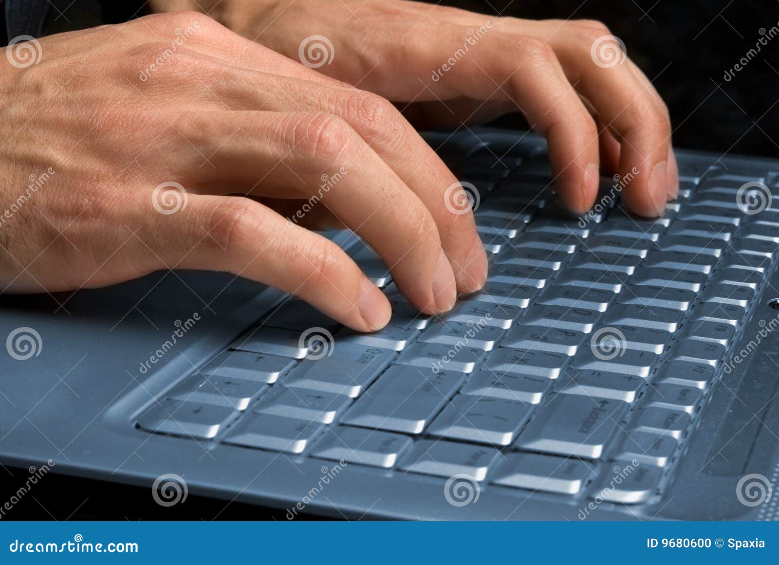 Hand on keyboard stock photo. Image of typing, wireless - 9680600