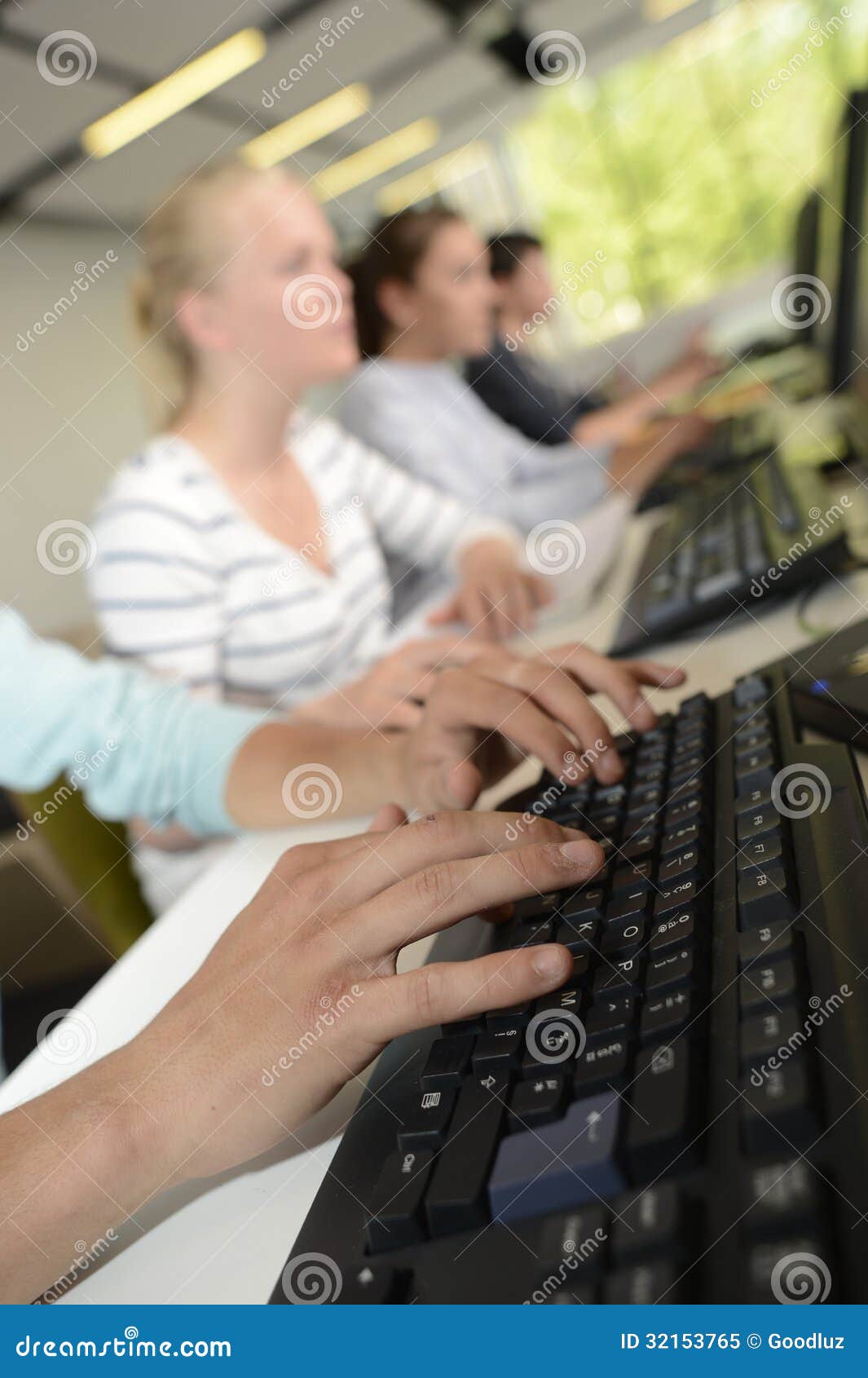Hand on keyboard stock image. Image of computer, keyboard - 32153765